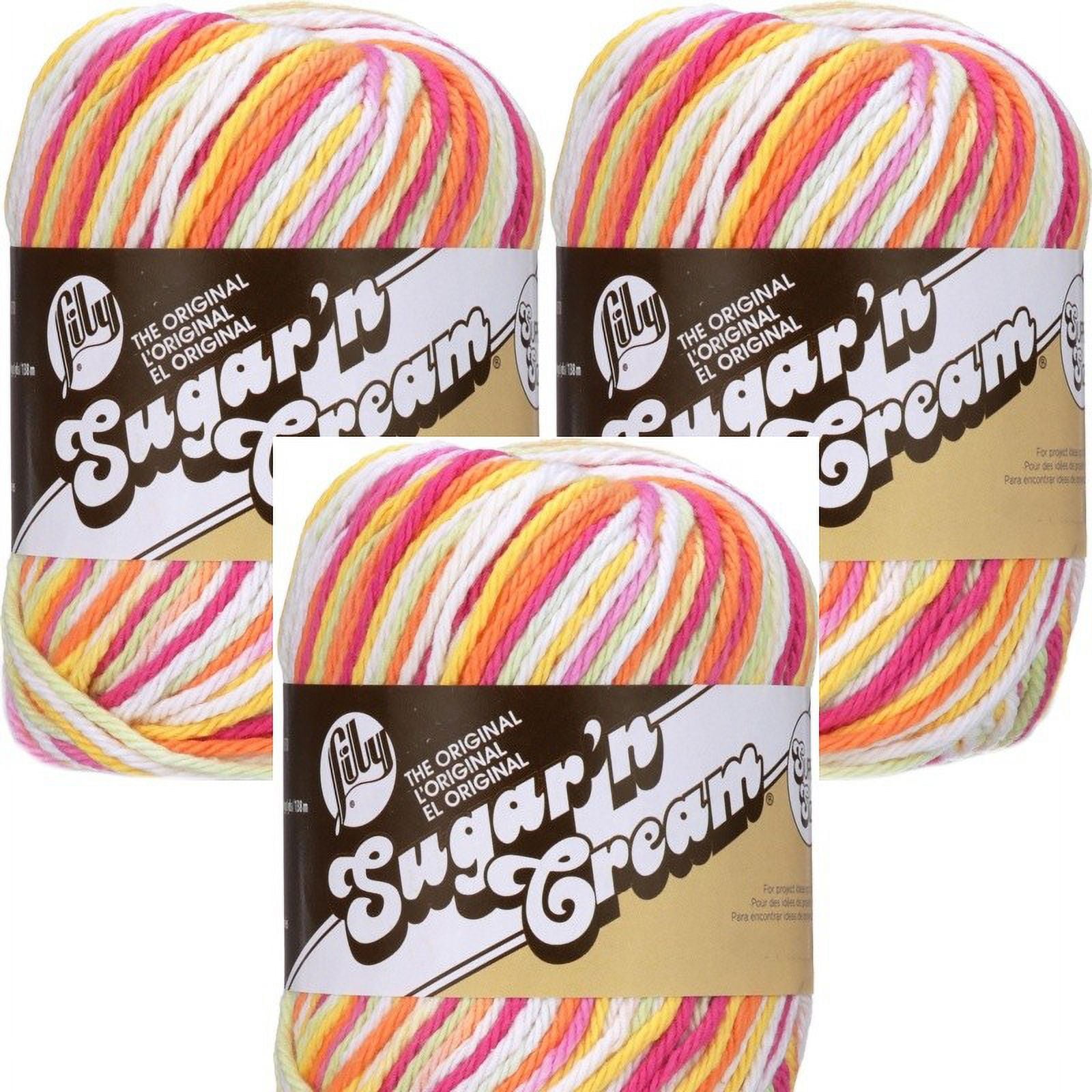 Spinrite Lily Sugar'n Cream Yarn - Ombres Super Size - Over The Rainbow ...