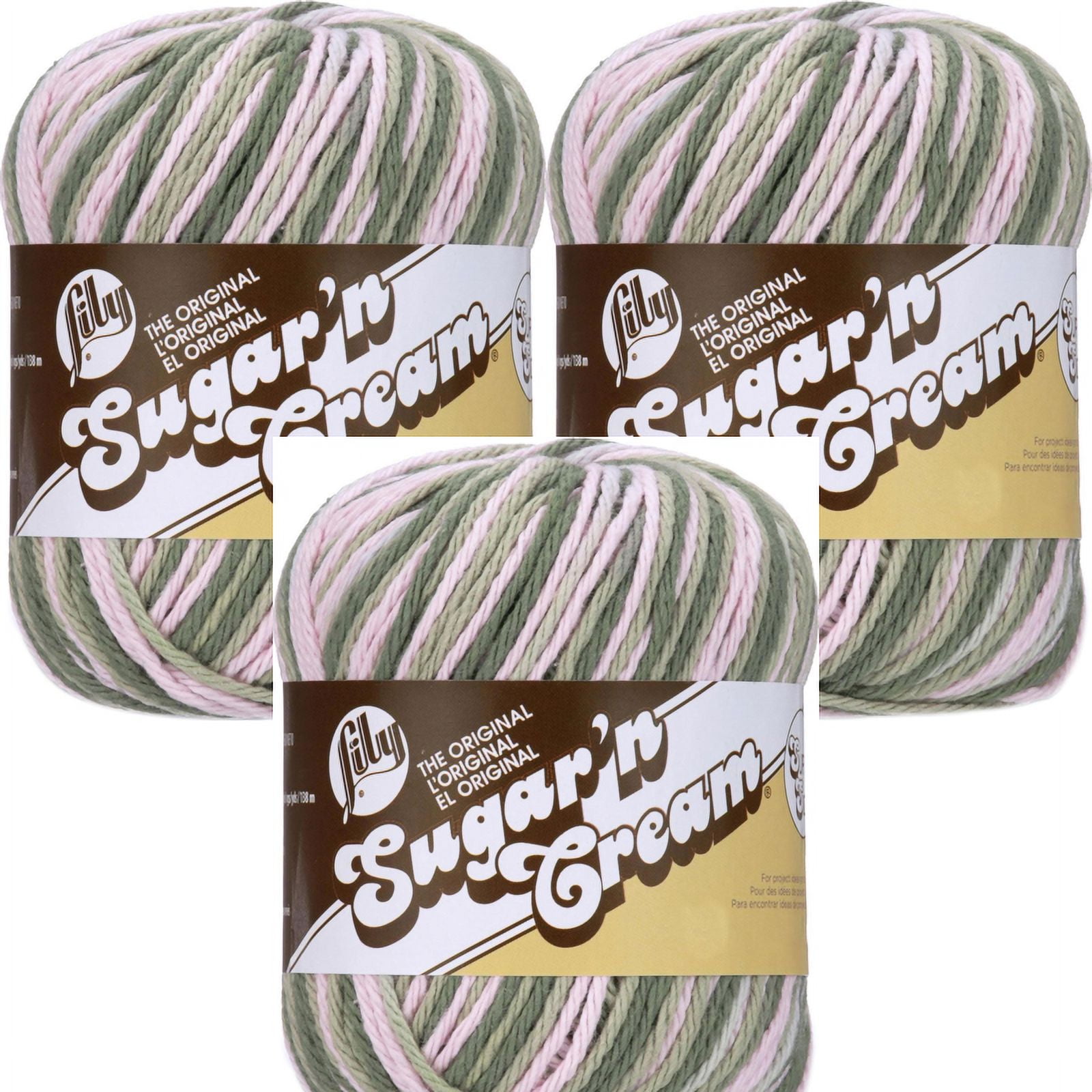 Spinrite Lily Sugar'n Cream Yarn - Ombres Super Size-Pink Camo, 1 Pack ...