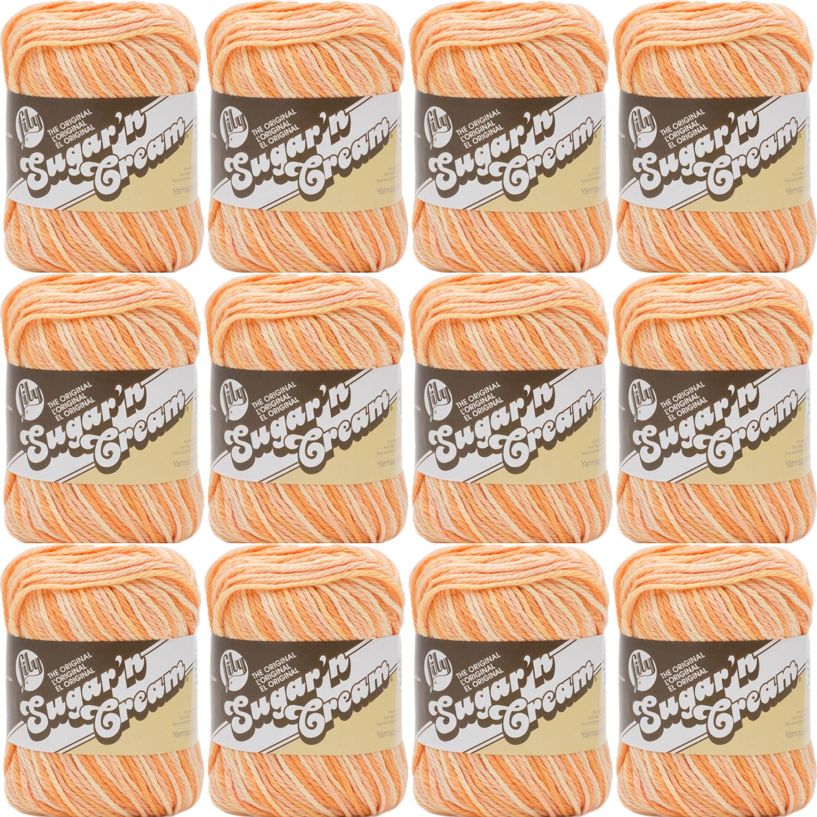 Spinrite Lily Sugar'n Cream Yarn Ombres Super Size - Soleil, 1 Pack of ...