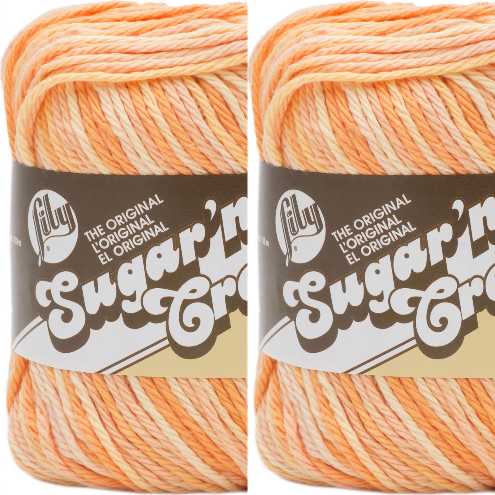 Spinrite Lily Sugar'n Cream Yarn - Ombres Super Size - Soleil, 1 Pack ...