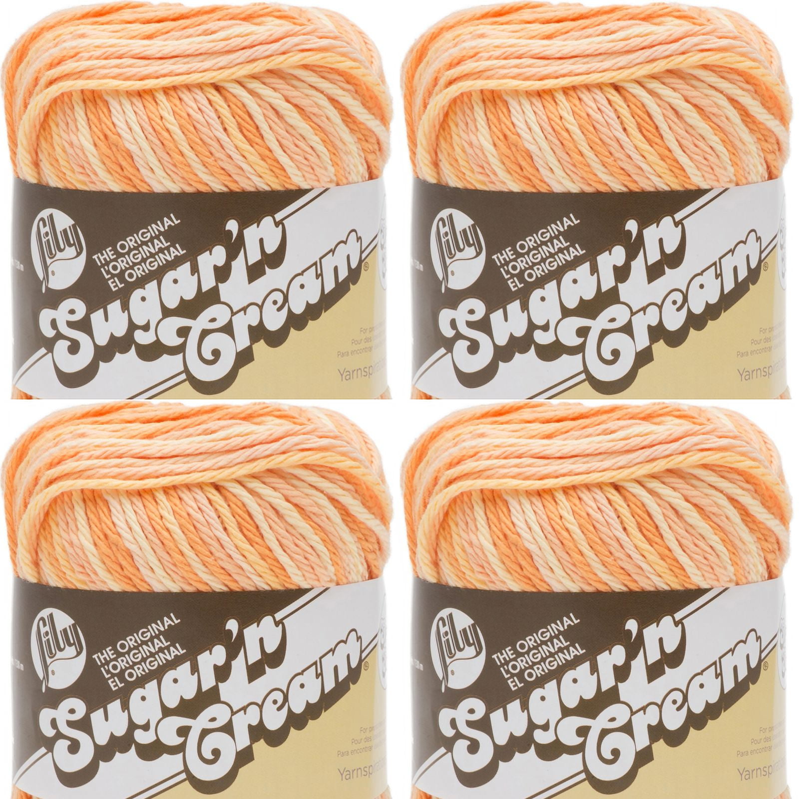 Spinrite Lily Sugar'n Cream Yarn - Ombres Super Size - Soleil, 1 Pack ...