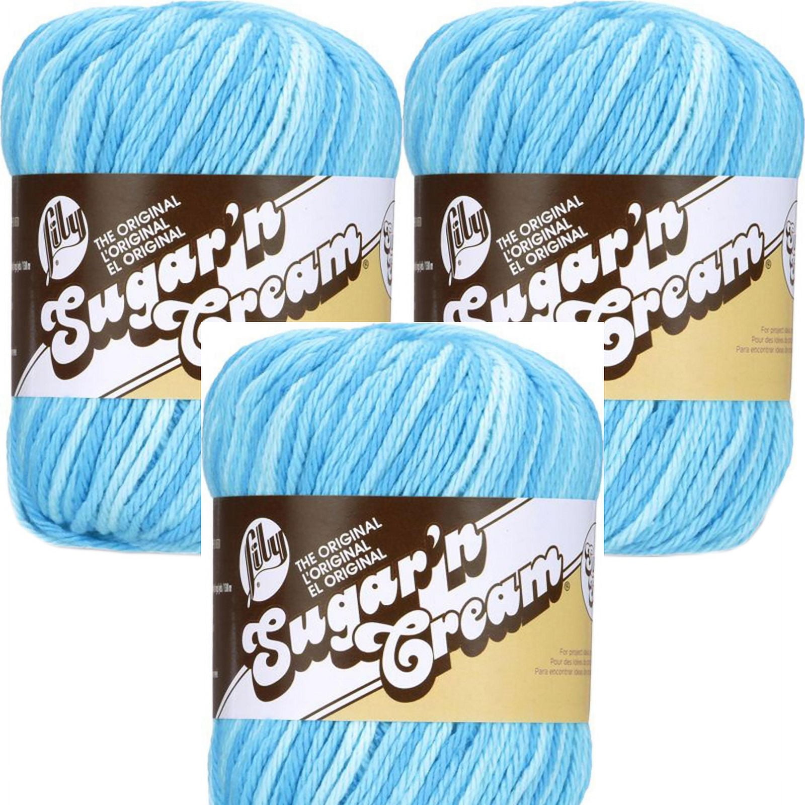 Spinrite Lily Sugar'n Cream Yarn - Ombres Super Size-Swimming Pool, 1 ...