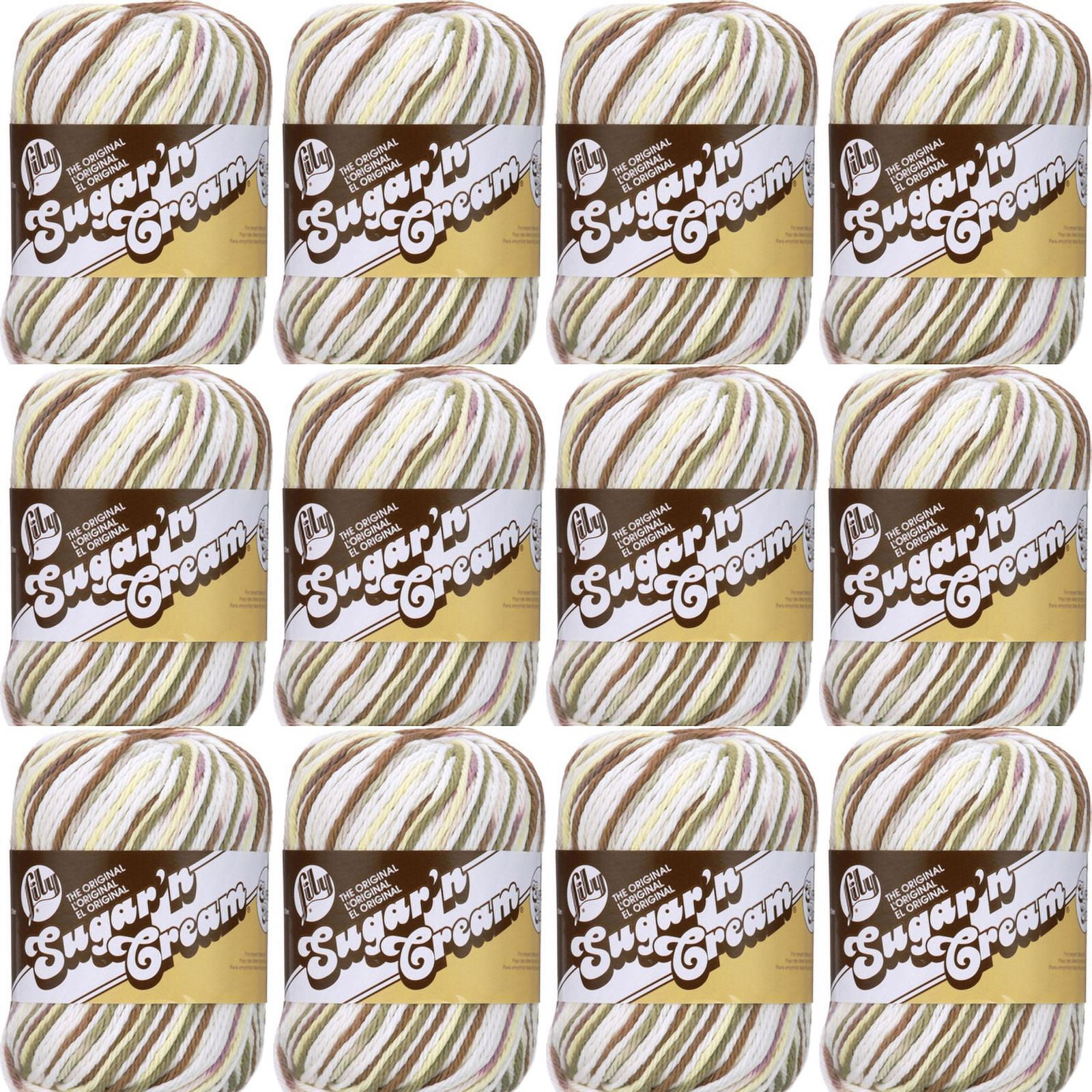 Spinrite Lily Sugar'n Cream Yarn - Ombres Super Size - Wooded Moss, 1 ...