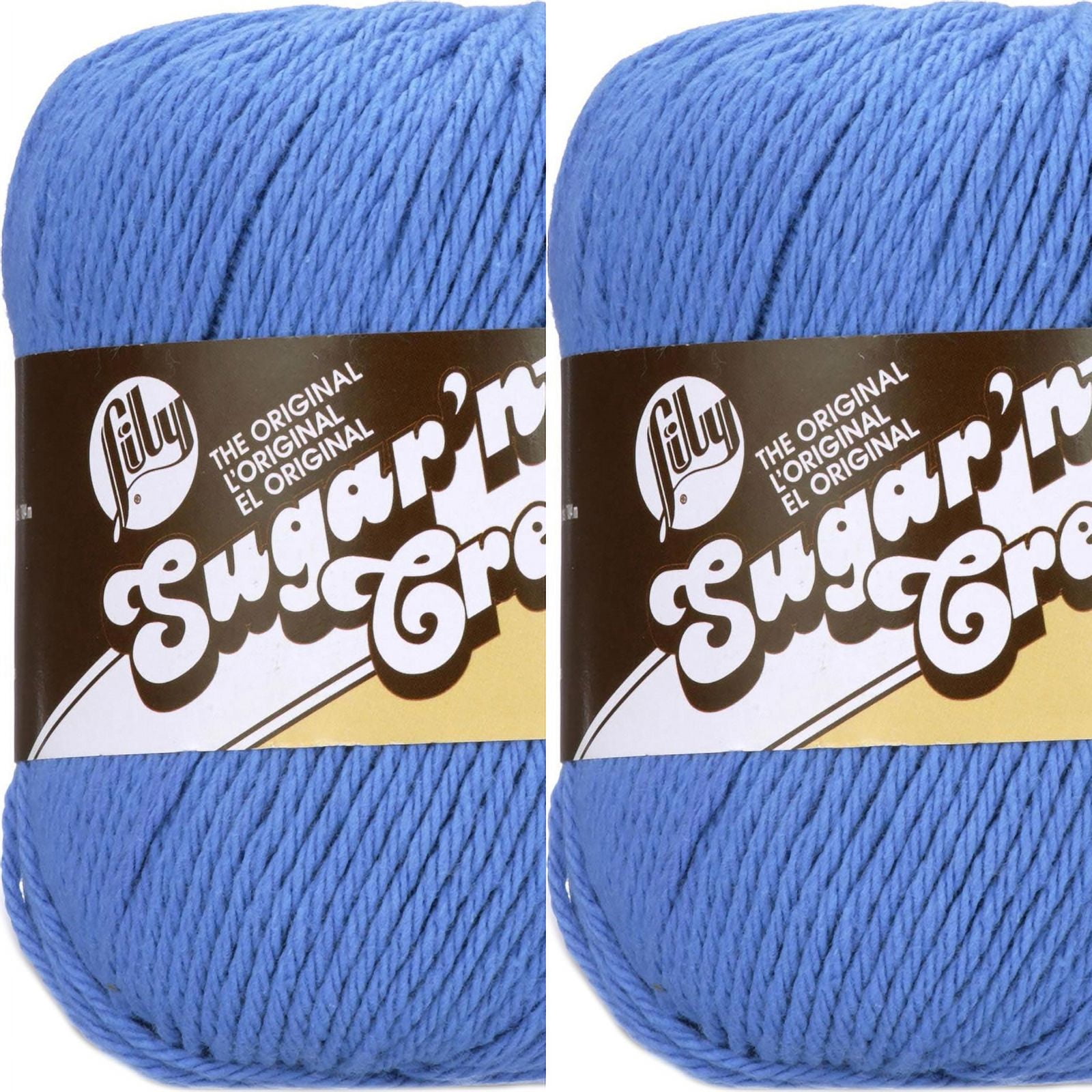 Spinrite Lily Sugar'n Cream Yarn - Solids Super Size-Blueberry, 1 Pack ...