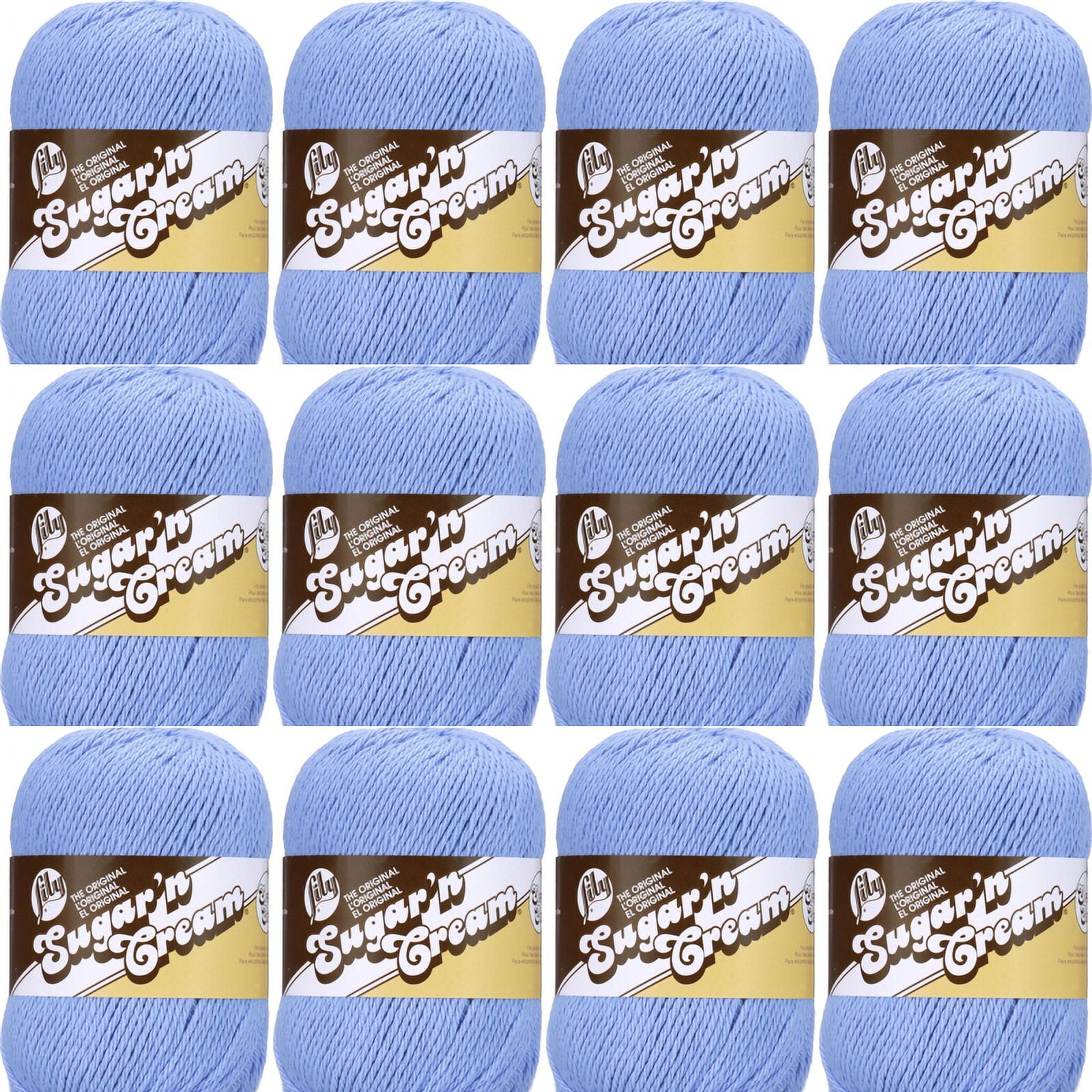 Spinrite Lily Sugar'n Cream Yarn - Solids Super Size - Cornflower, 1 ...