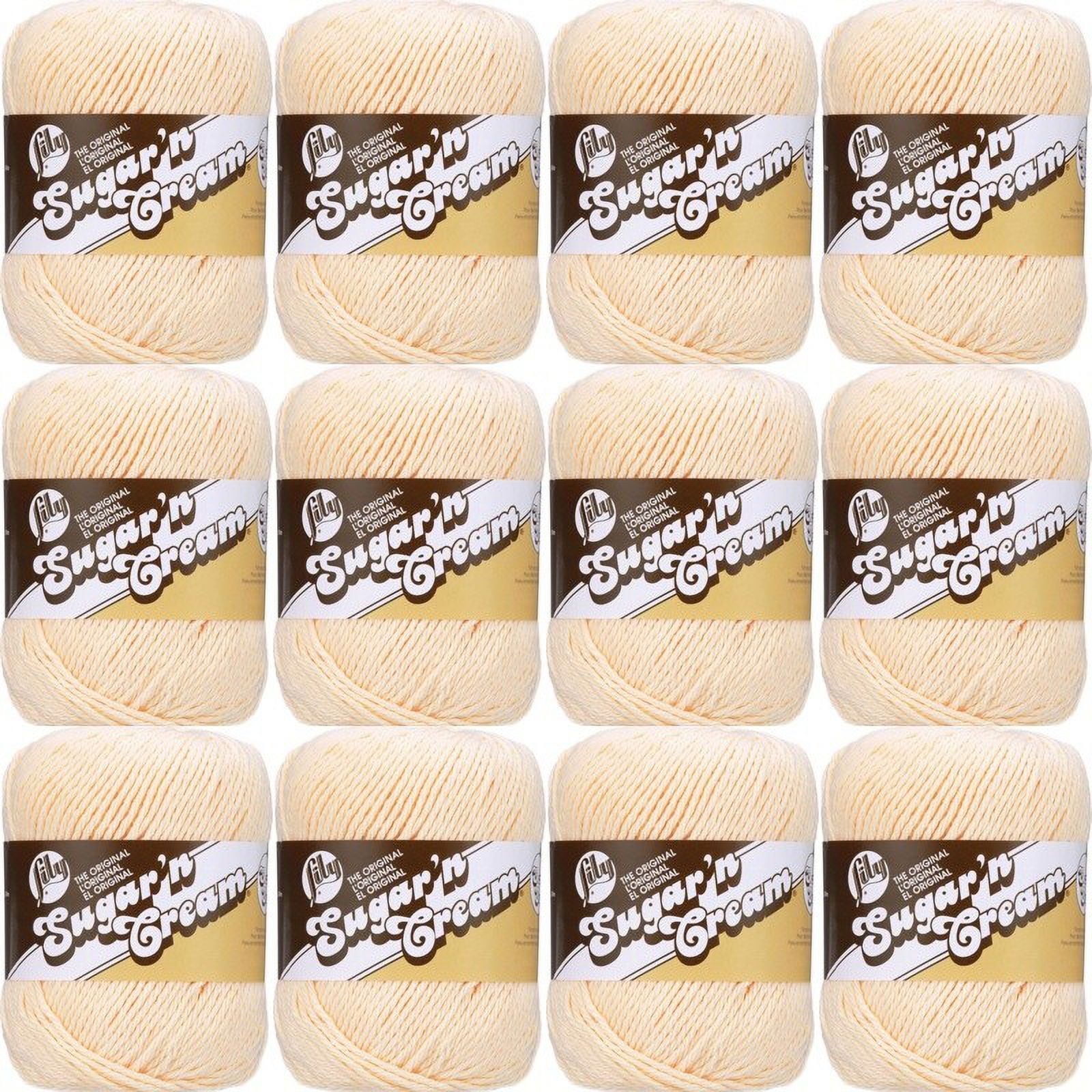 Spinrite Lily Sugar'n Cream Yarn - Solids Super Size - Cream, 1 Pack of ...