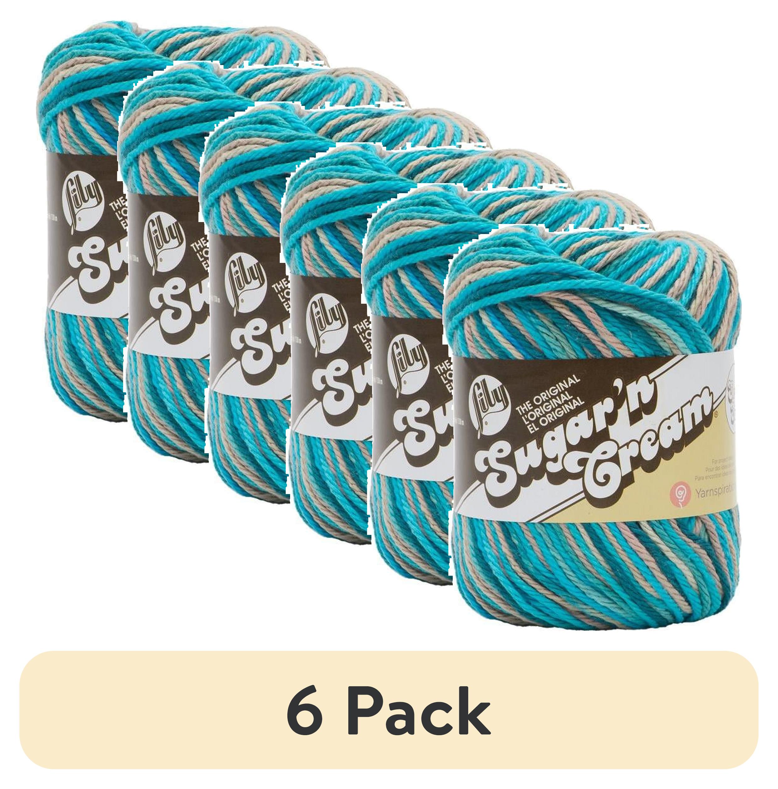 (6 pack) Spinrite Medium 100% Cotton Pebble Beach Yarn, 150 yd ...