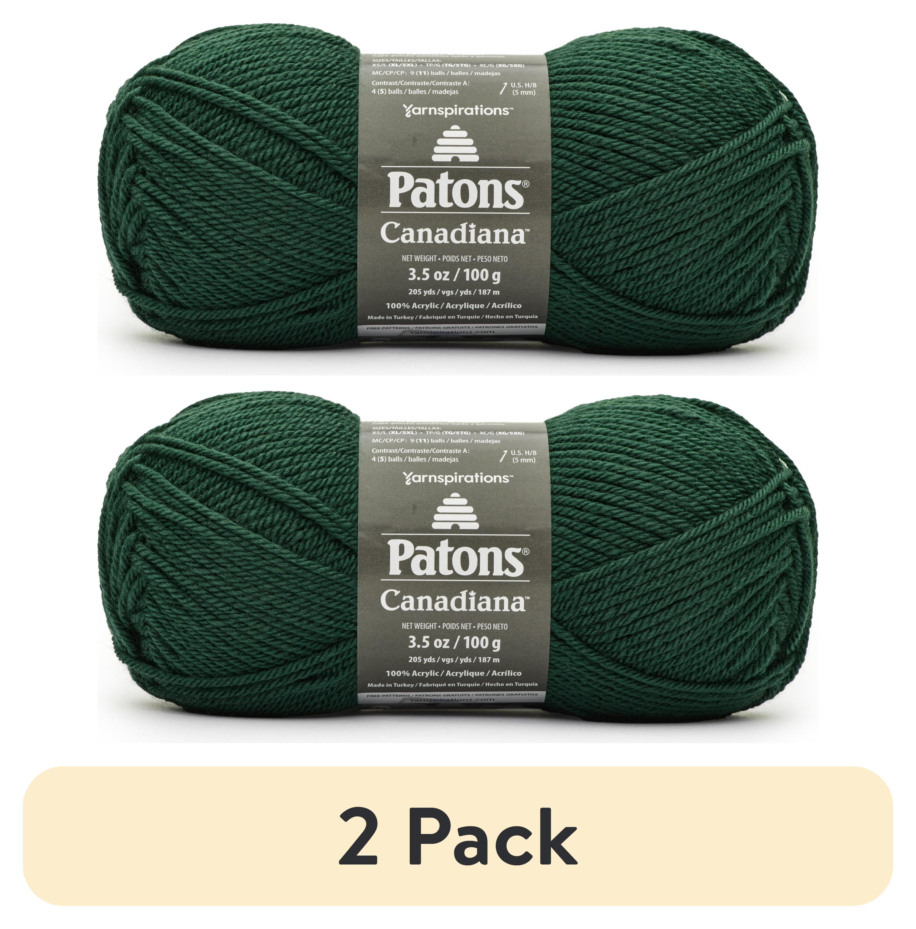 (2 pack) Spinrite Patons Canadiana Yarn - Solids-Ivy - Walmart.com