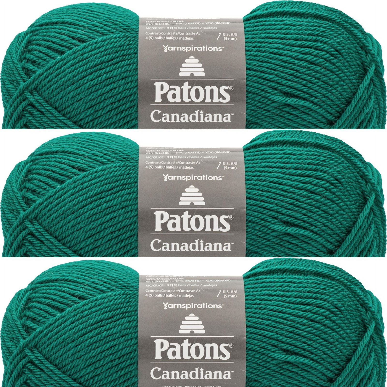 Spinrite Patons Canadiana Yarn - Solids - Wax Leaf, 1 Pack of 3 Piece ...