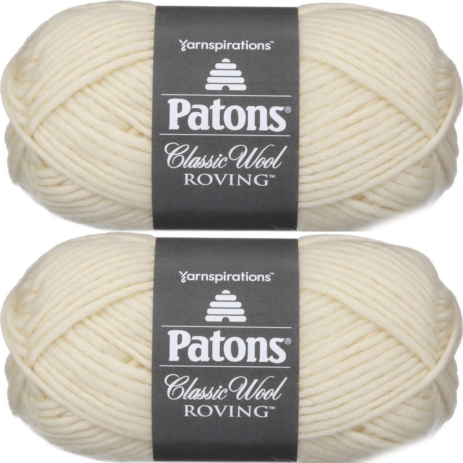 Spinrite Patons Classic Wool Roving Yarn - Aran, 1 Pack of 2 Piece ...