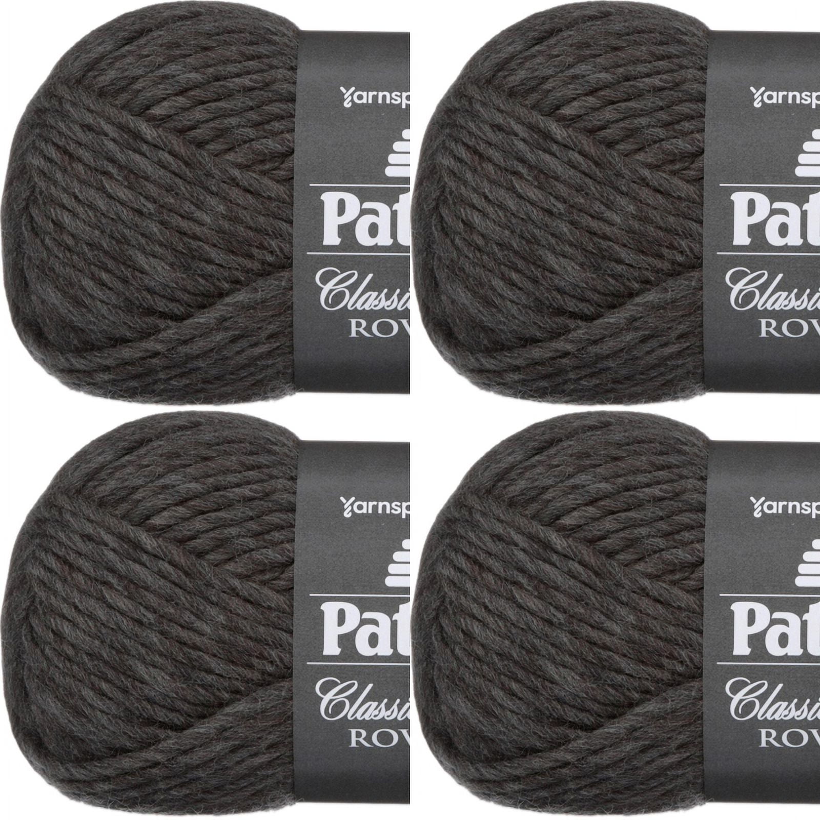 Spinrite Patons Classic Wool Roving Yarn - Dark Grey, 1 Pack of 4 Piece ...