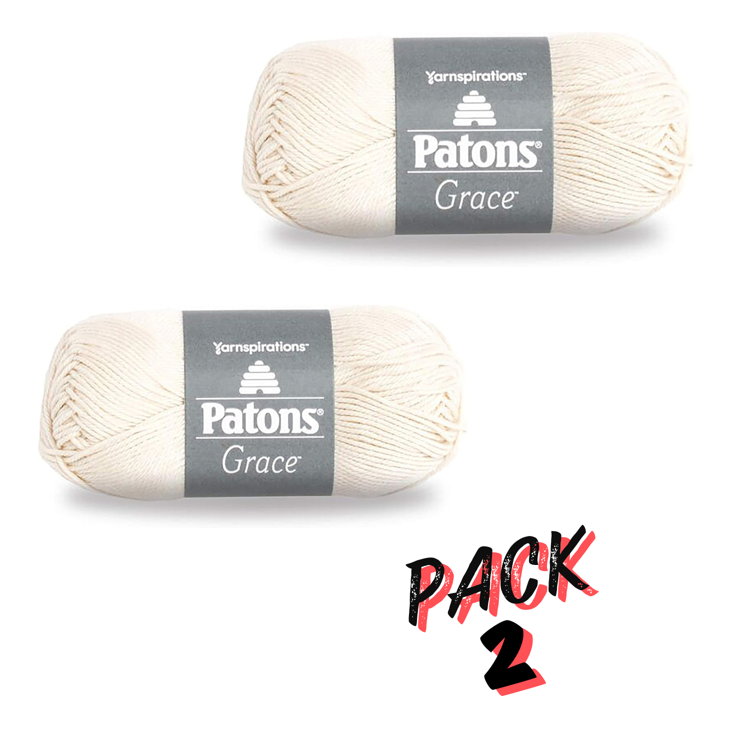 Spinrite Patons Grace Yarn - Natural, 1 Pack of 2 Piece - Walmart.com