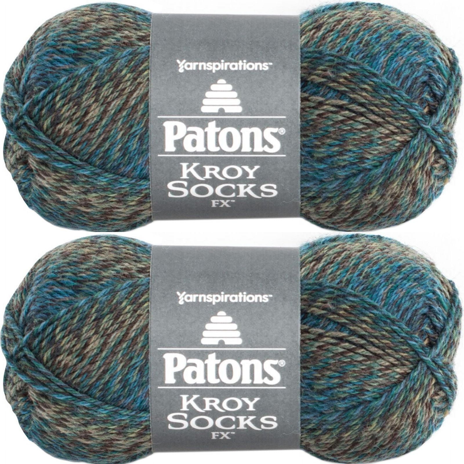 Spinrite Patons Kroy Socks FX Yarn - Cascade, 1 Pack of 2 Piece ...