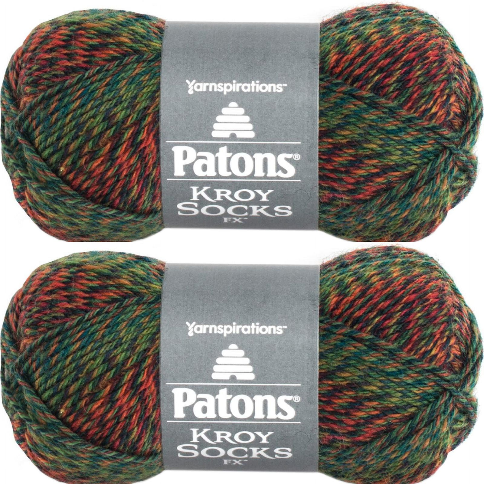 Spinrite Patons Kroy Socks FX Yarn-Clover, 1 Pack of 2 Piece - Walmart.com