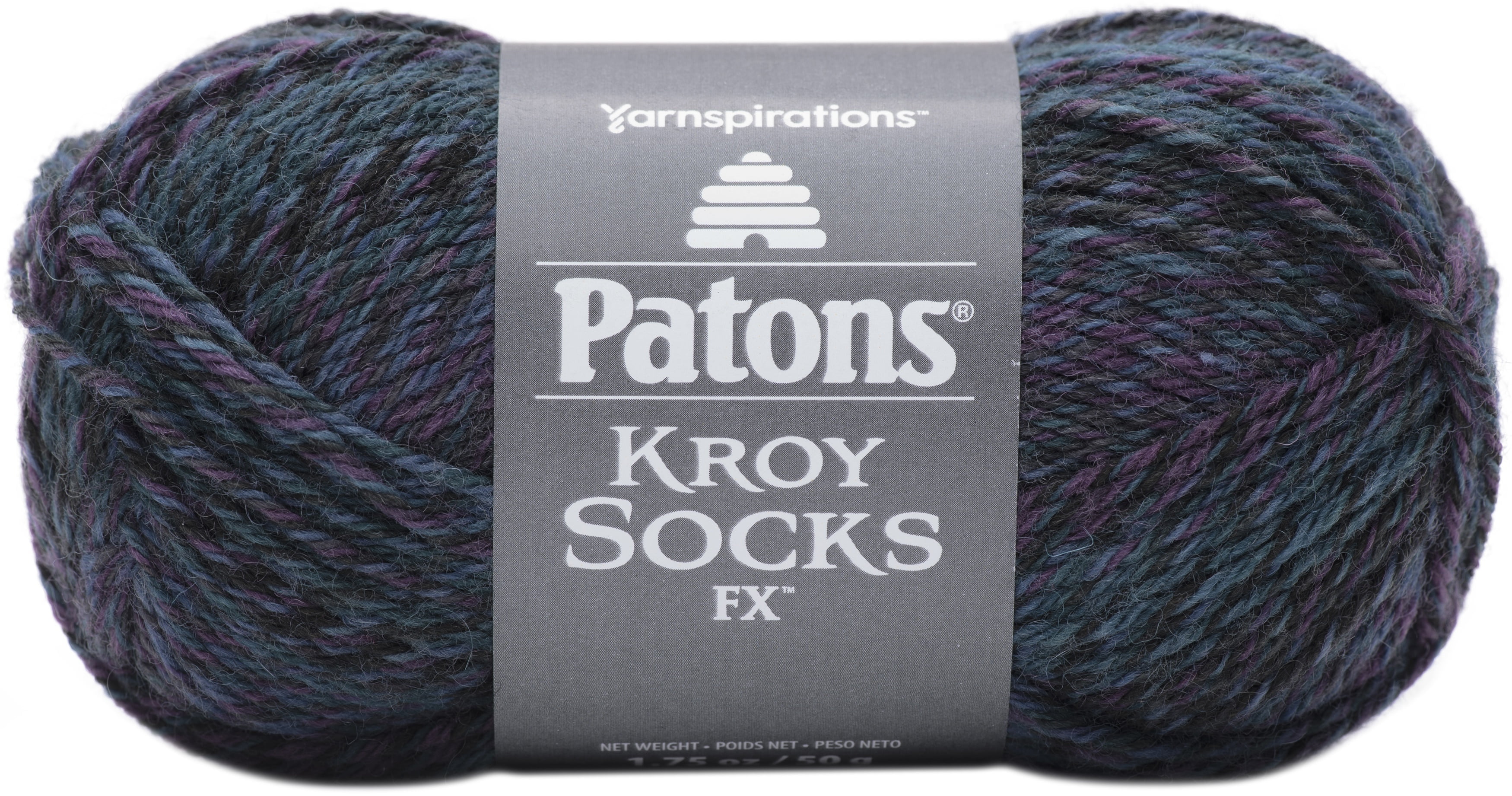 Spinrite Patons Kroy Socks FX Yarn-Midnight - Walmart.com