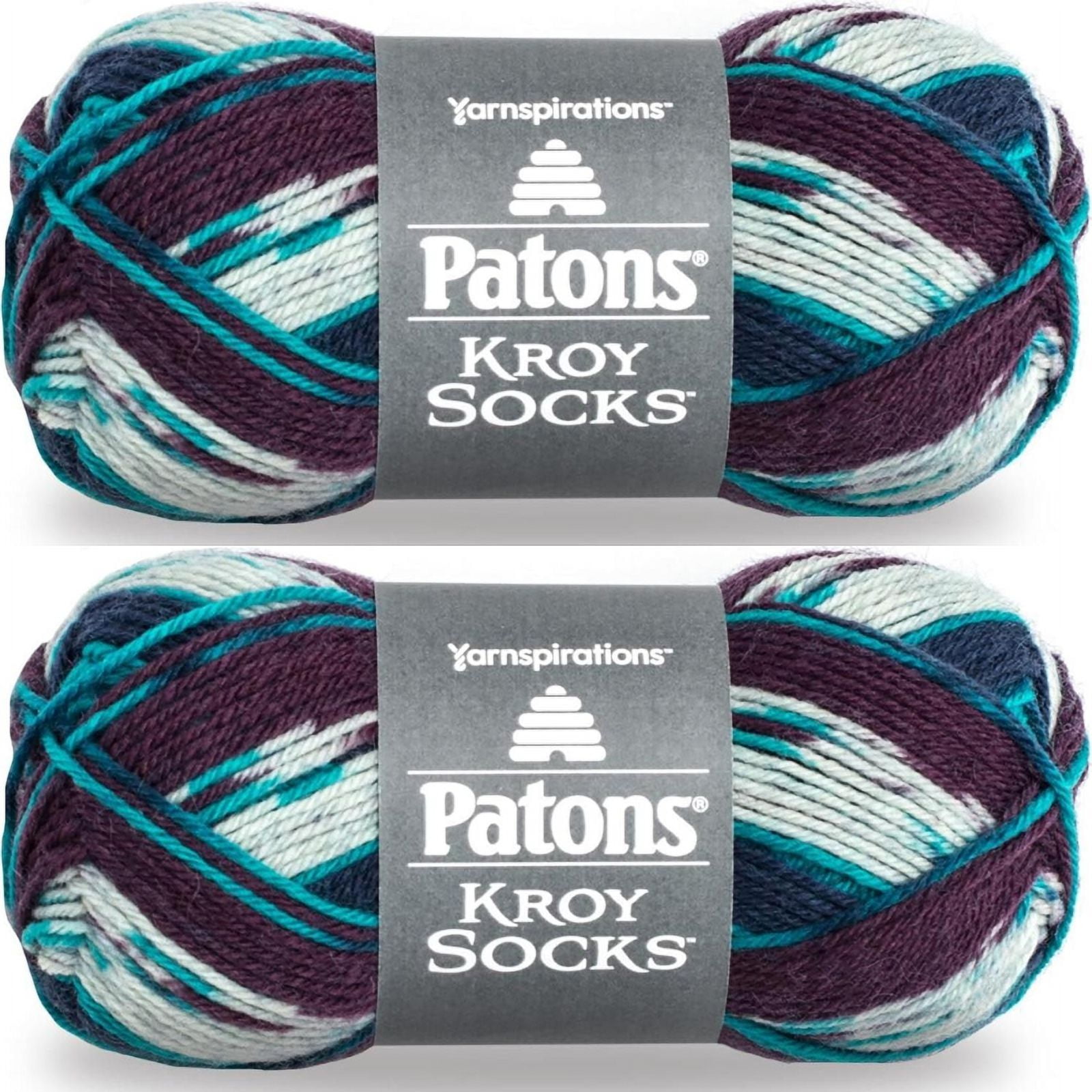 Spinrite Patons Kroy Socks Yarn - Blue Raspberry, 1 Pack of 2 Piece ...