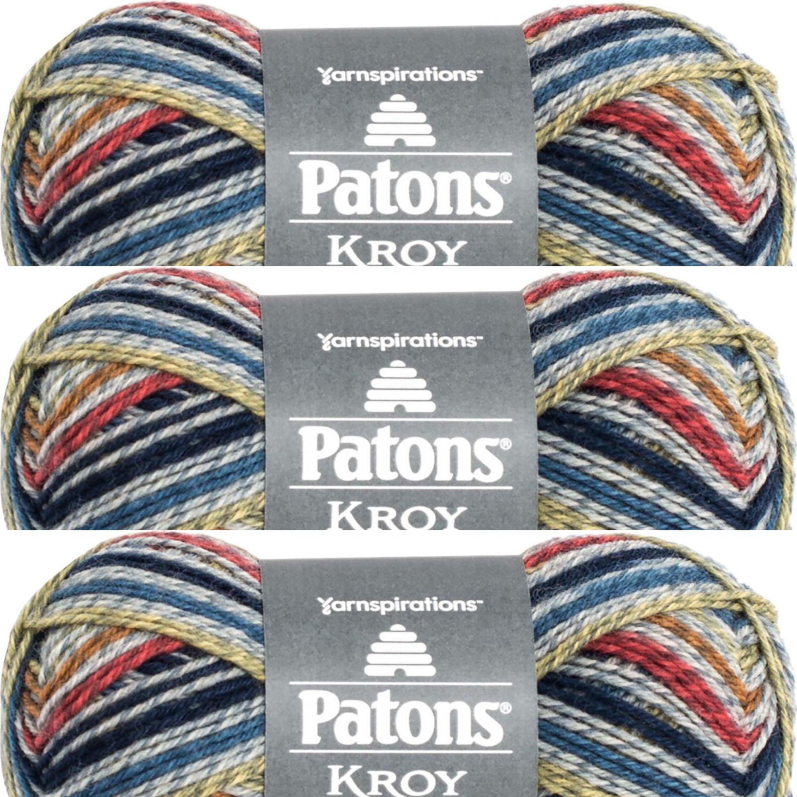 Spinrite Patons Kroy Socks Yarn - Blue Striped Ragg, 1 Pack of 3 Piece ...