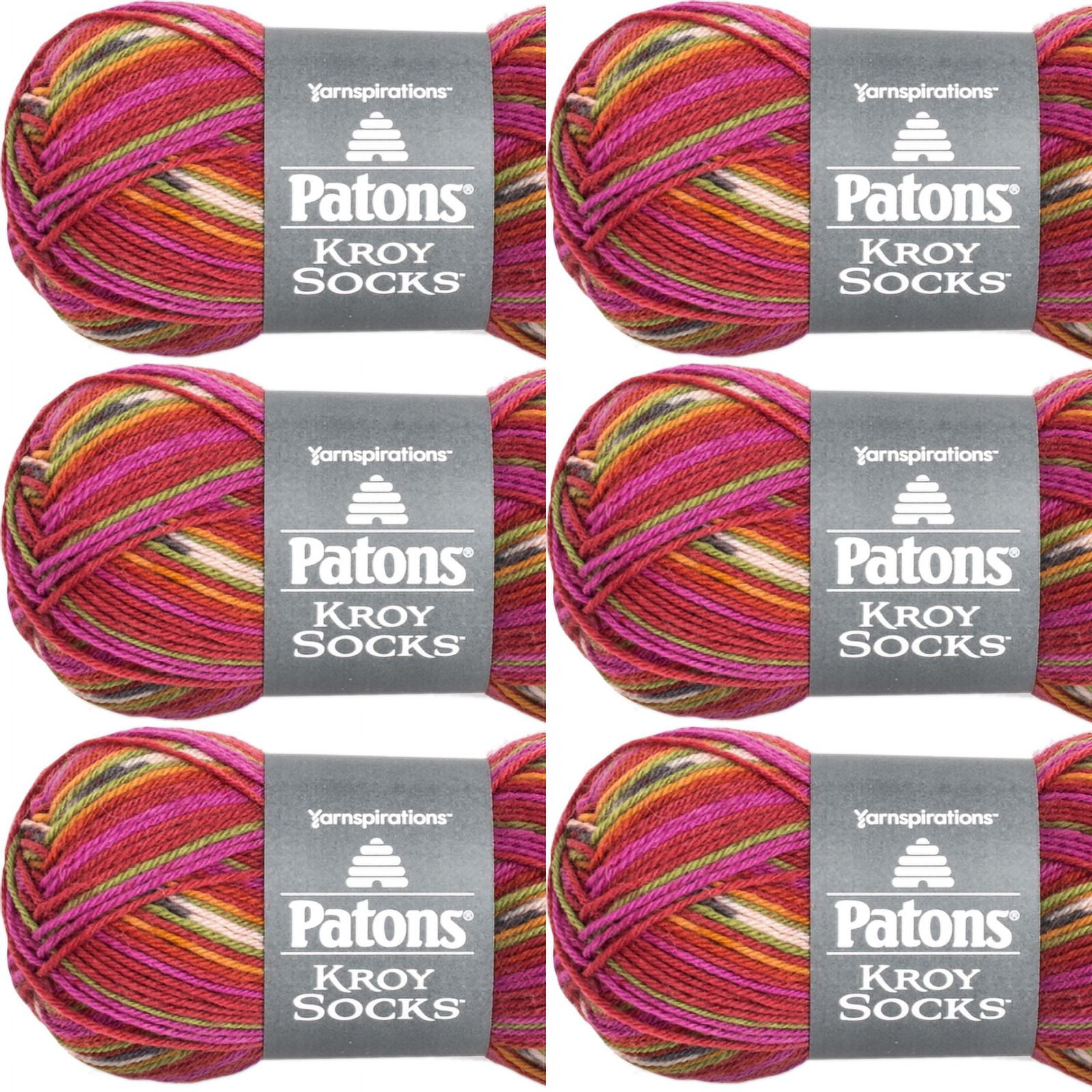 Spinrite Patons Kroy Socks Yarn - Dads Jacquard, 1 Pack of 6 Piece ...