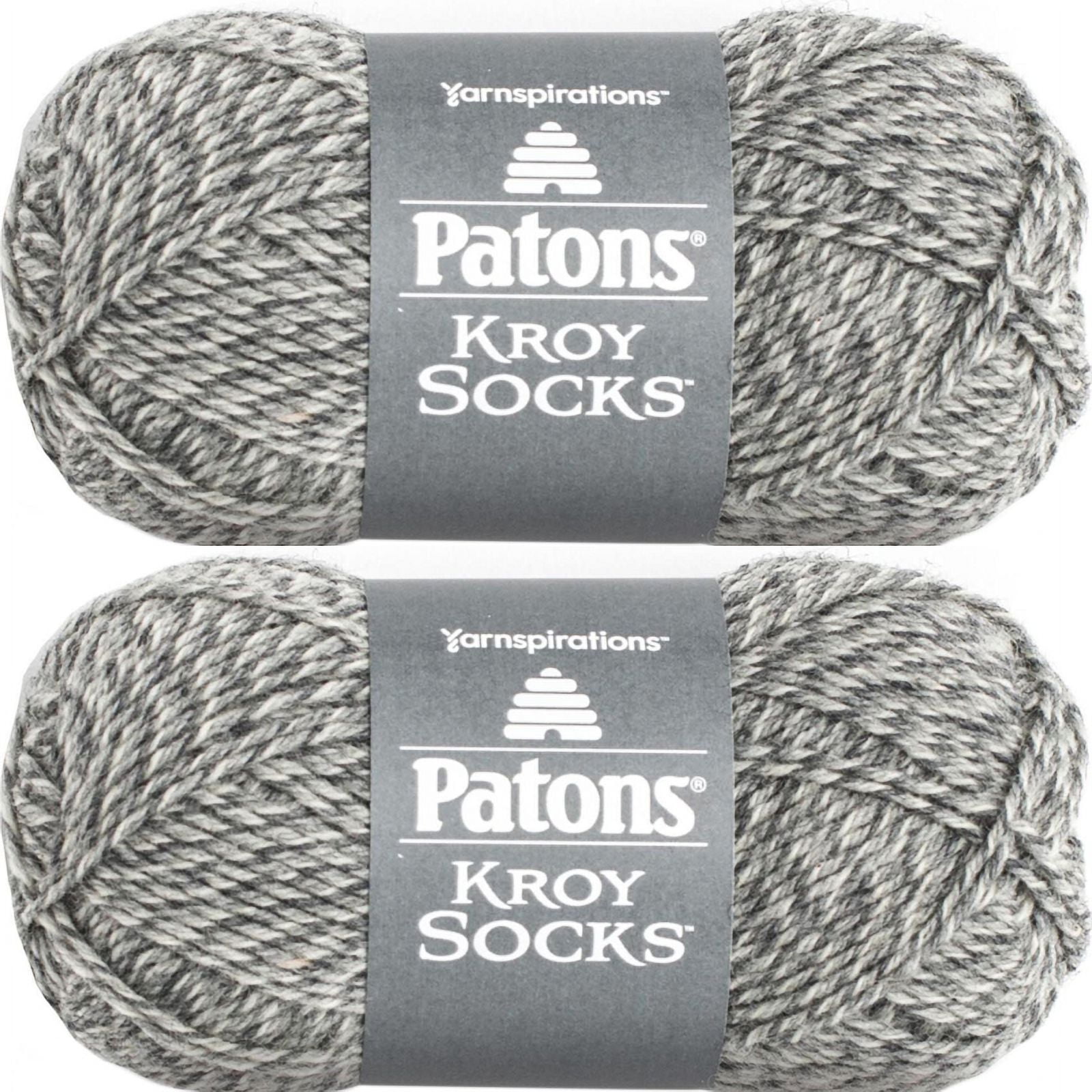 Spinrite Patons Kroy Socks Yarn-Grey Marl, 1 Pack of 2 Piece - Walmart.com