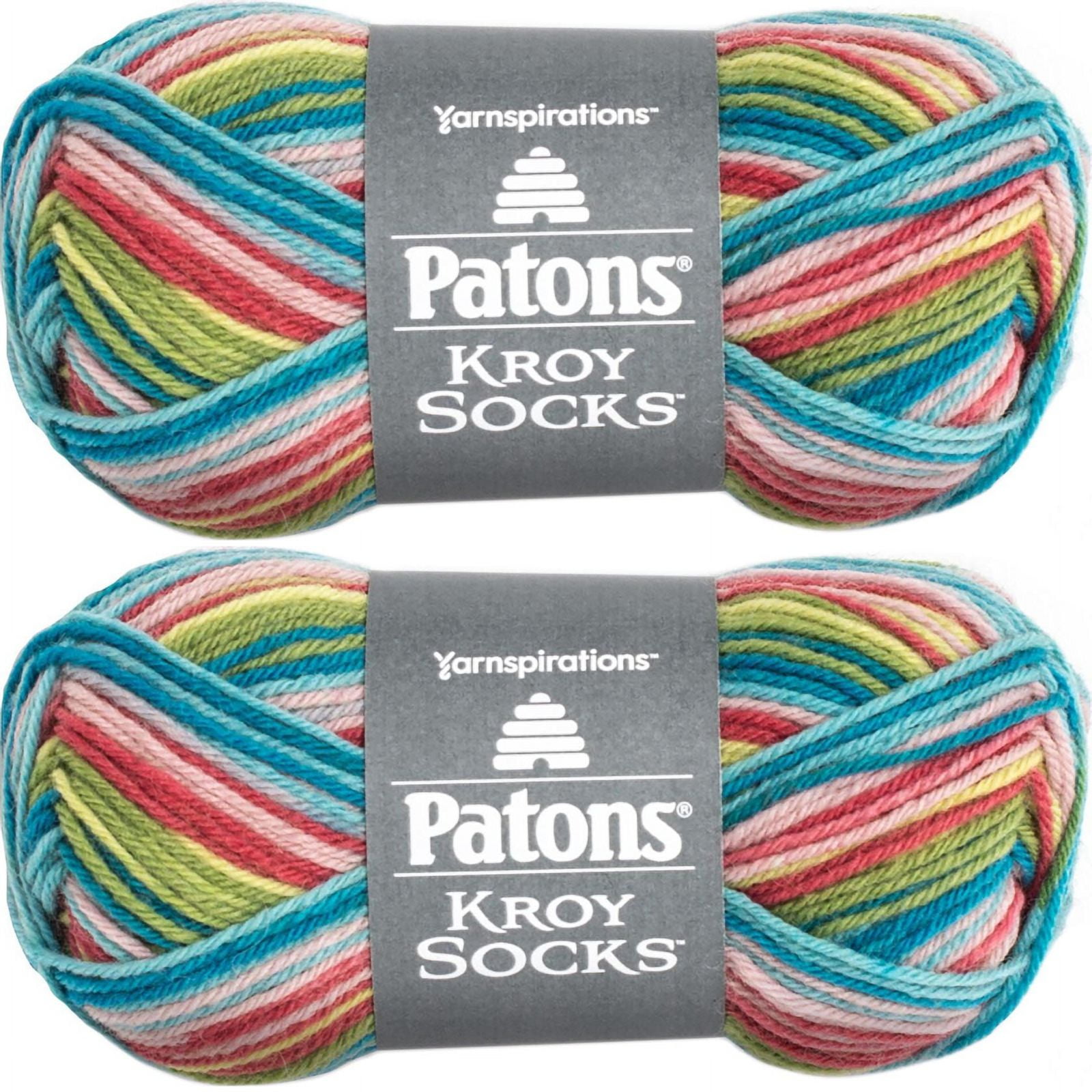 Spinrite Patons Kroy Socks Yarn - Meadow Stripes, 1 Pack of 2 Piece ...