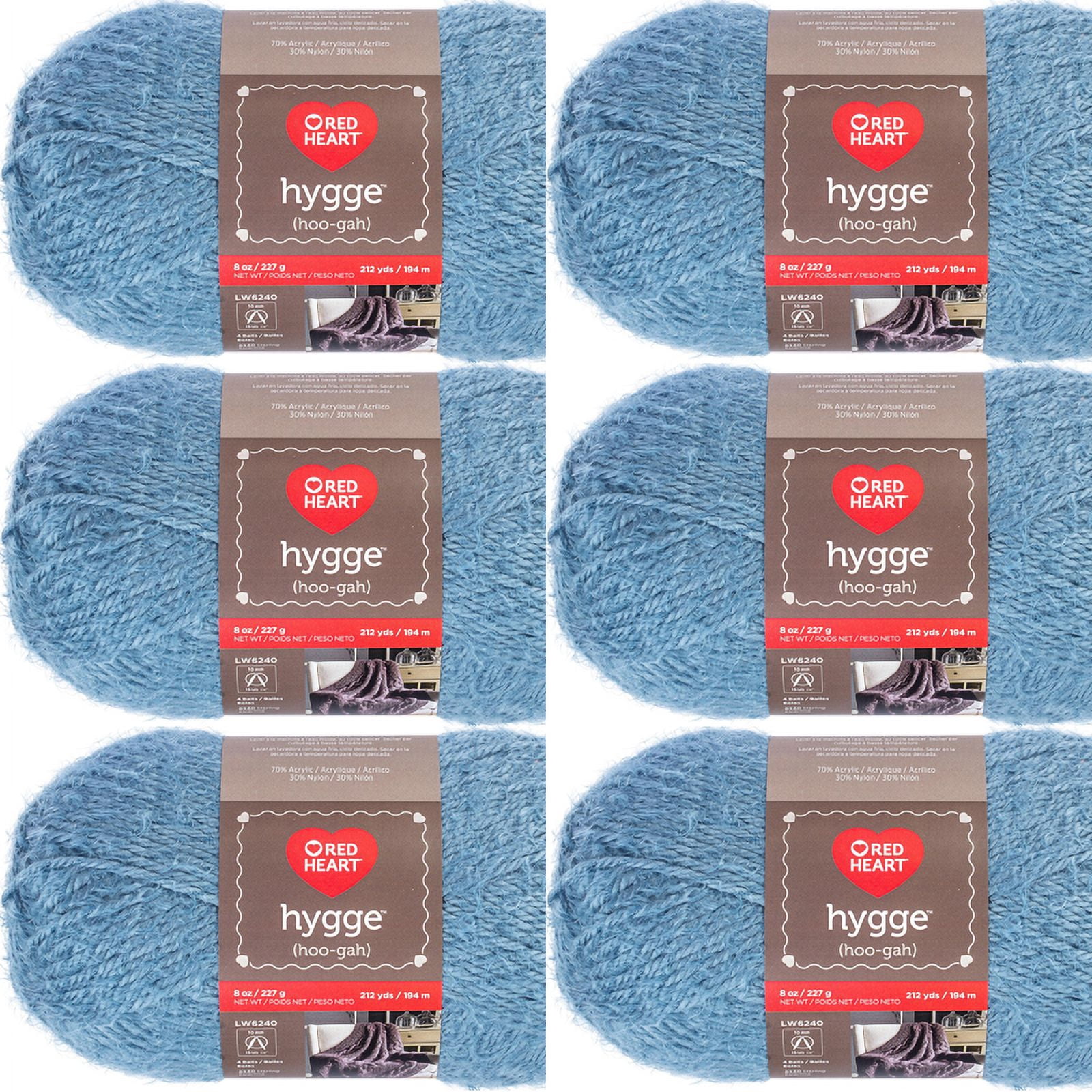 Spinrite Red Heart Hygge Yarn 8oz - Slate Blue, 1 Pack of 6 Piece ...