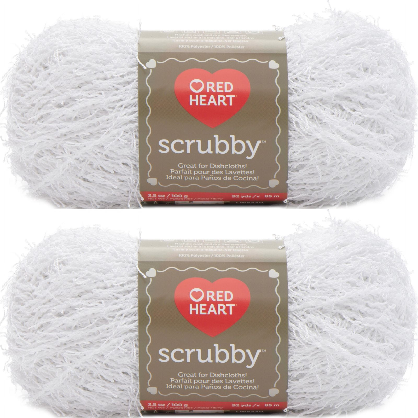 Spinrite Red Heart Scrubby Yarn - Coconut, 1 Pack of 2 Piece - Walmart.com