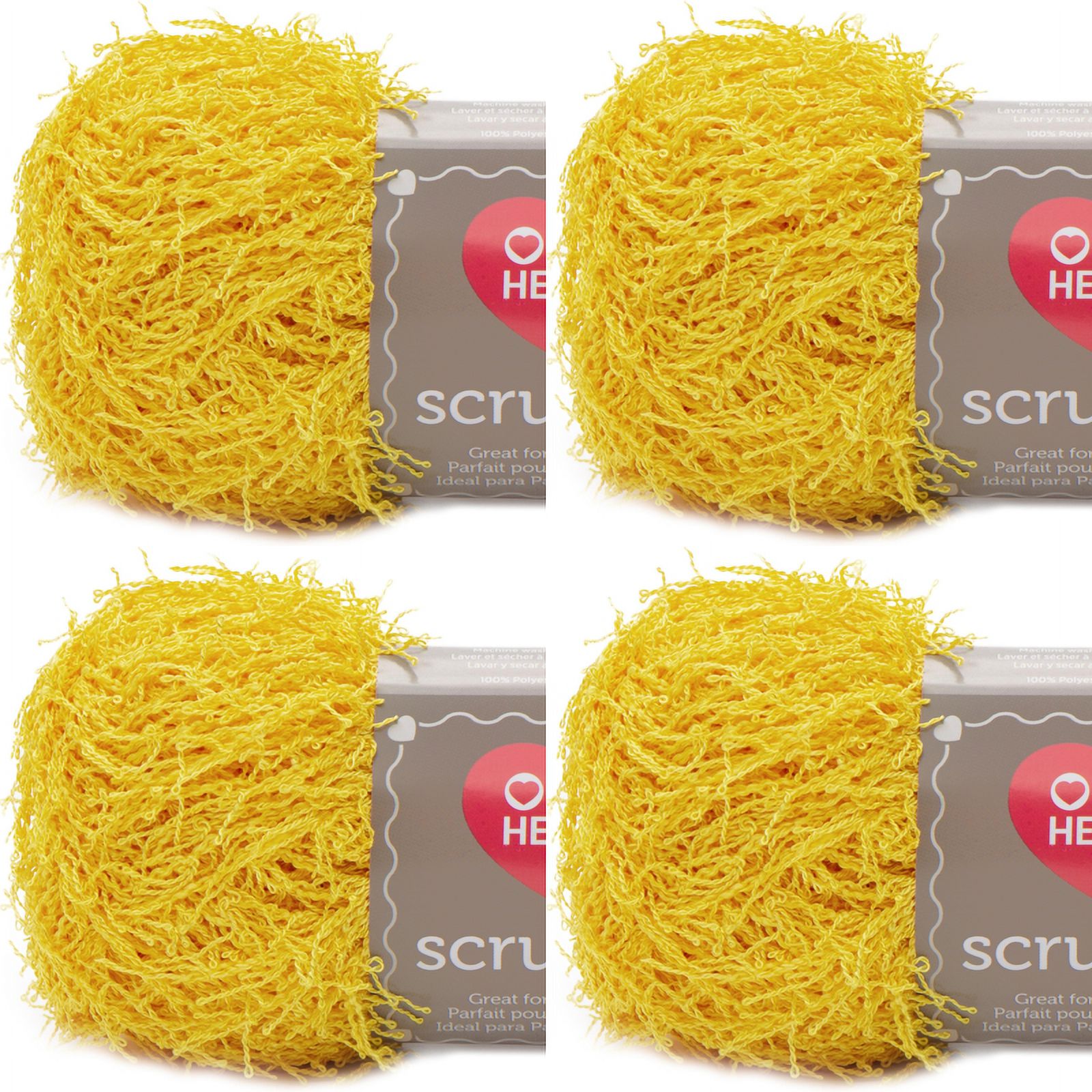 Spinrite Red Heart Scrubby Yarn - Duckie, 1 Pack of 4 Piece - Walmart.com