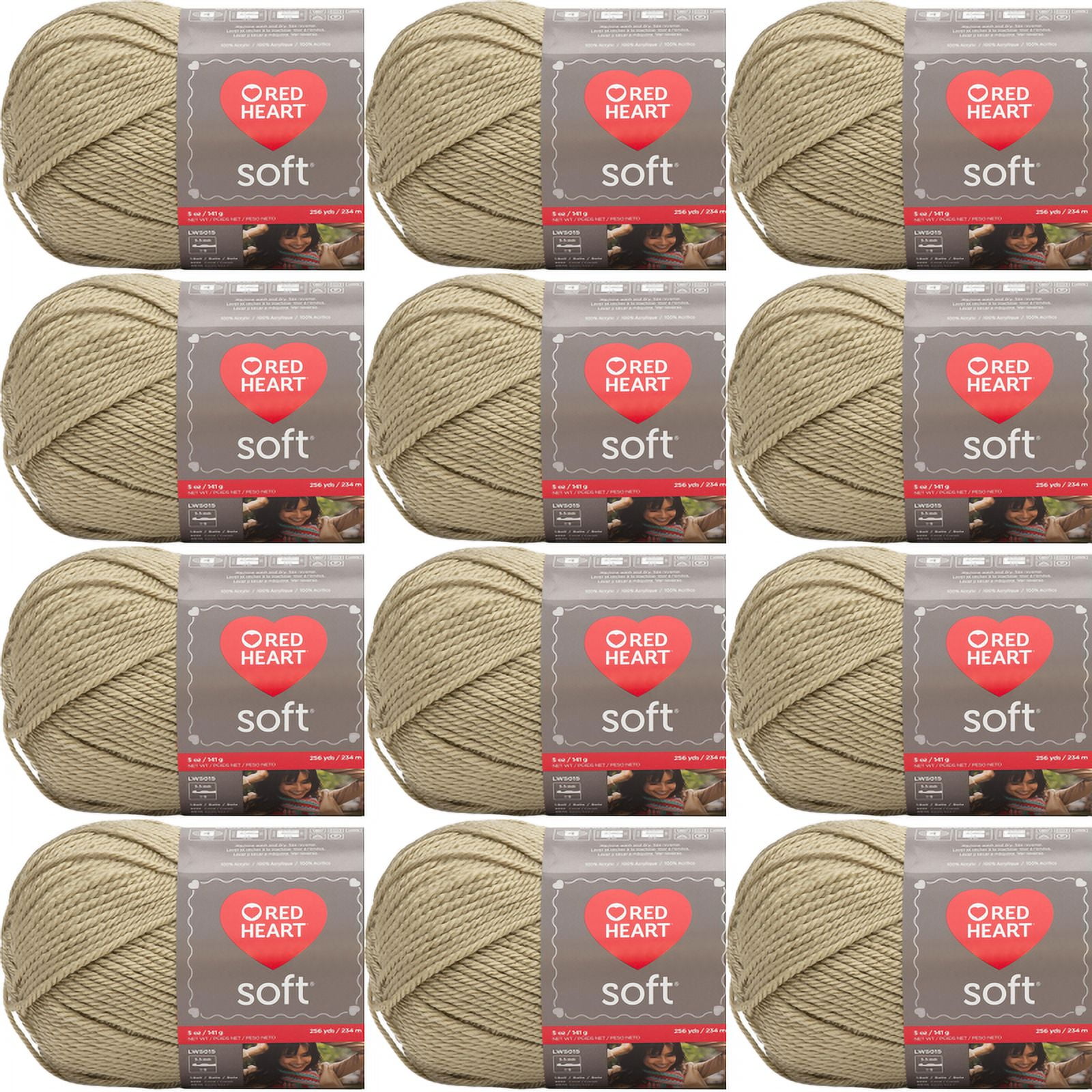 Spinrite Red Heart Soft Yarn - Wheat, 1 Pack of 12 Piece - Walmart.com