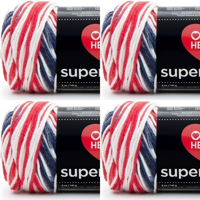 Spinrite Red Heart Super Saver Yarn - Americana, 1 Pack of 4 Piece ...