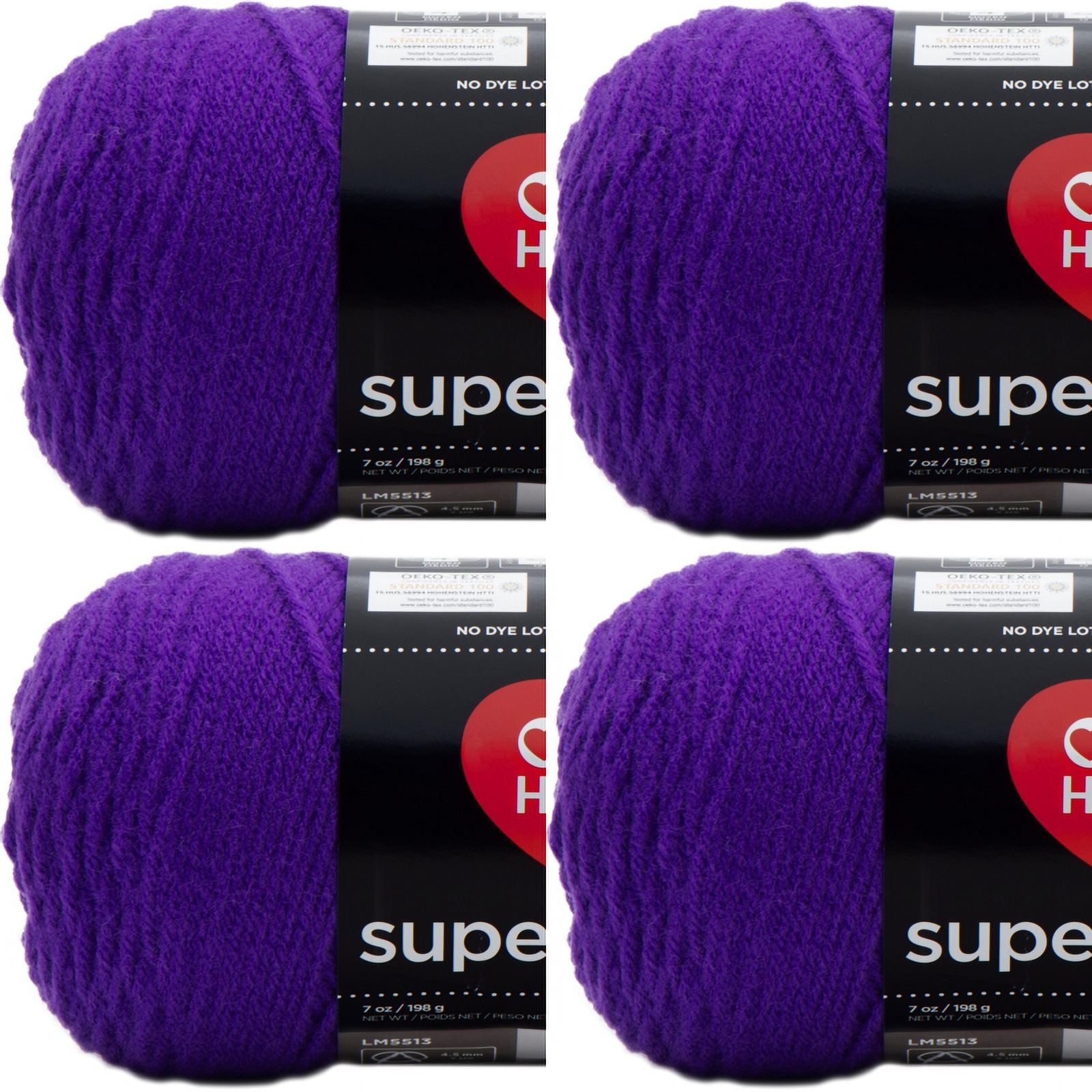 Spinrite Red Heart Super Saver Yarn - Amethyst, 1 Pack of 4 Piece ...