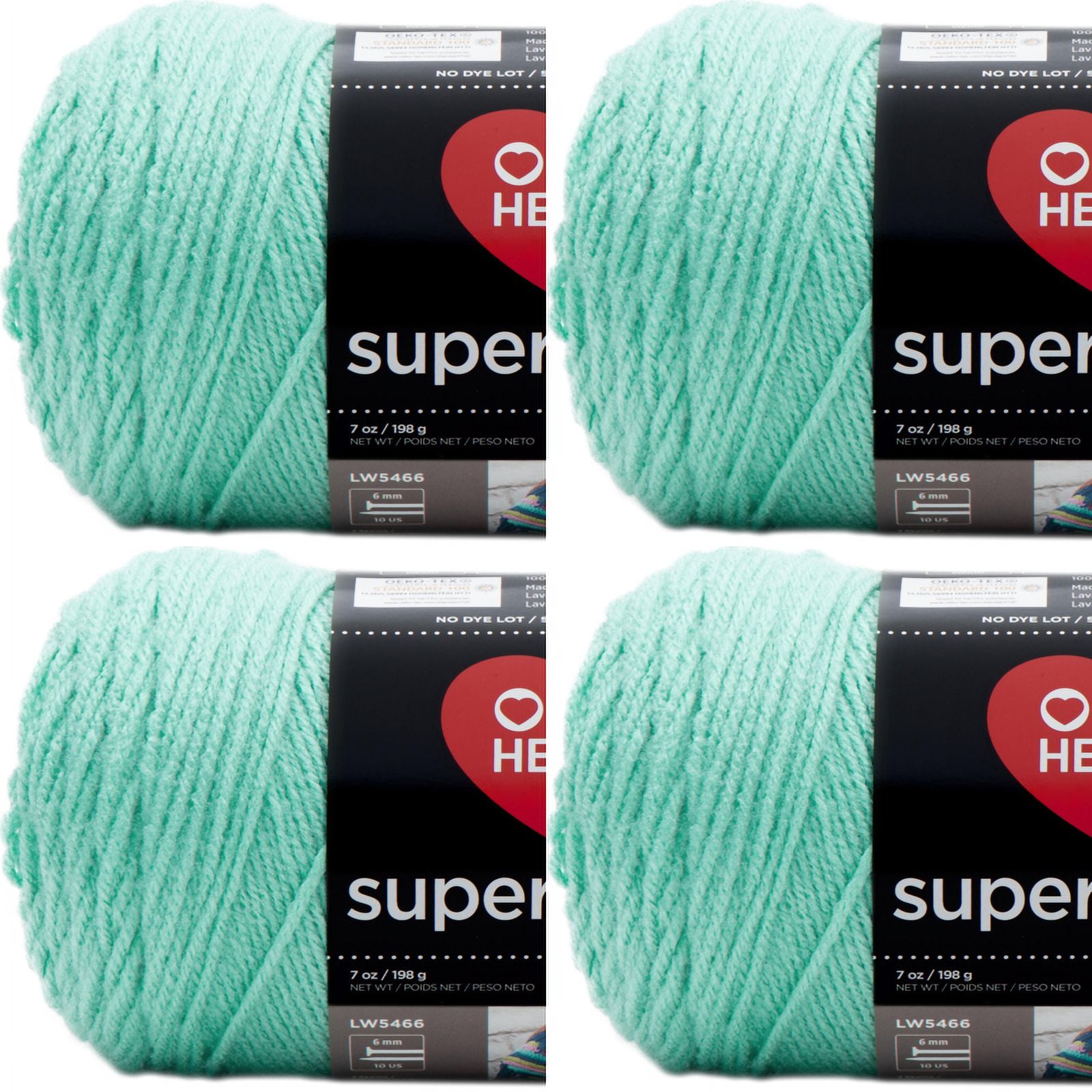 Spinrite Red Heart Super Saver Yarn - Aruba Sea, 1 Pack of 4 Piece ...