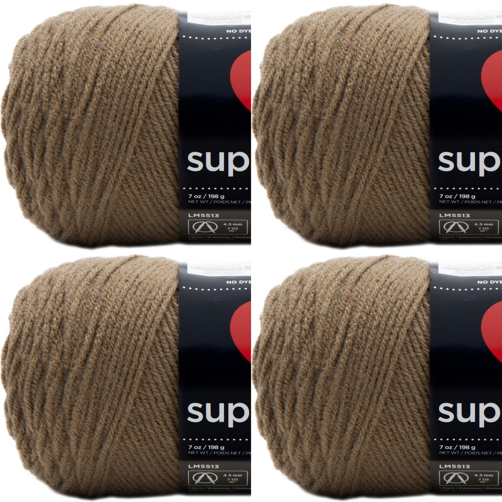 Spinrite Red Heart Super Saver Yarn - Cafe Latte, 1 Pack of 4 Piece ...