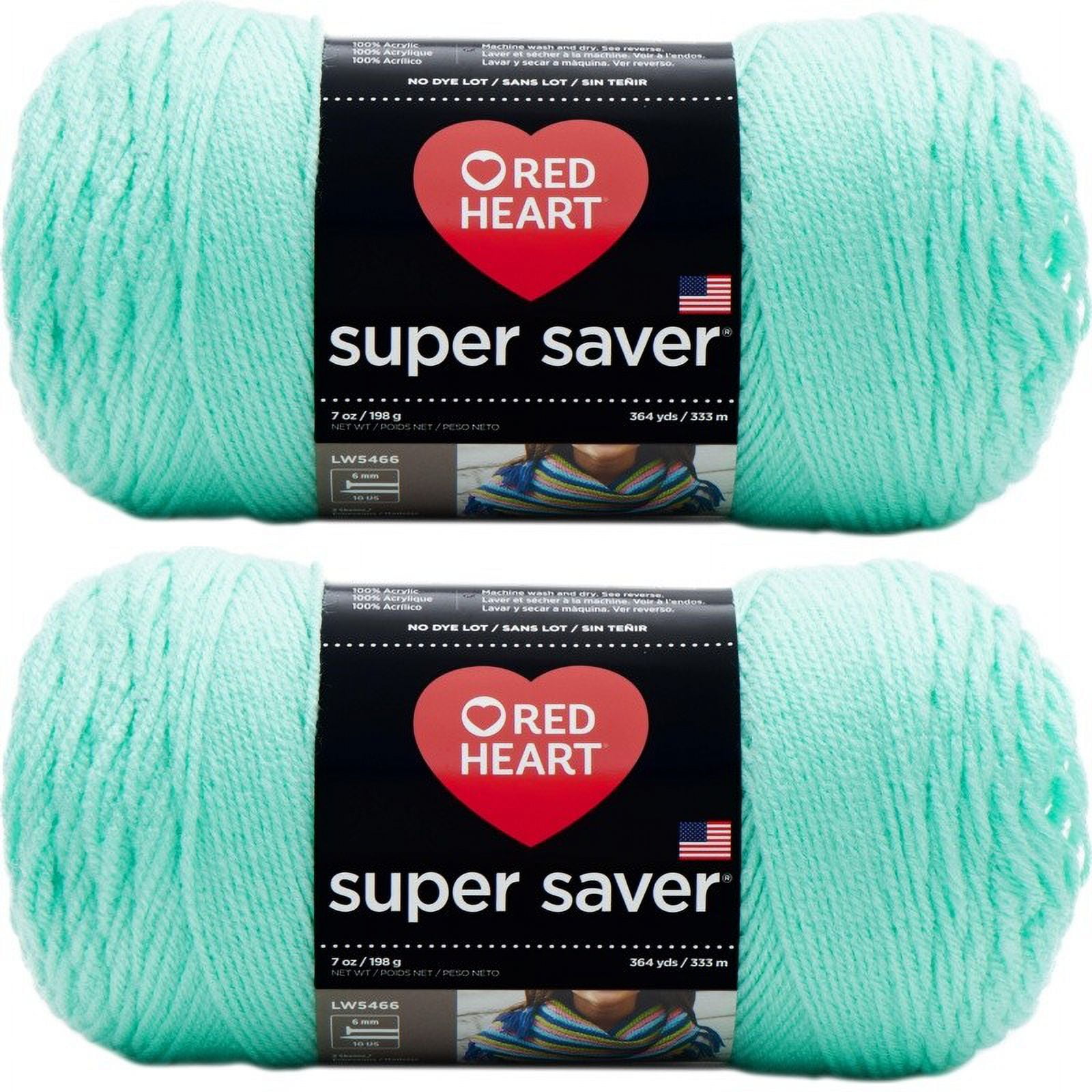 Spinrite Red Heart Super Saver Yarn - Minty, 1 Pack of 2 Piece ...