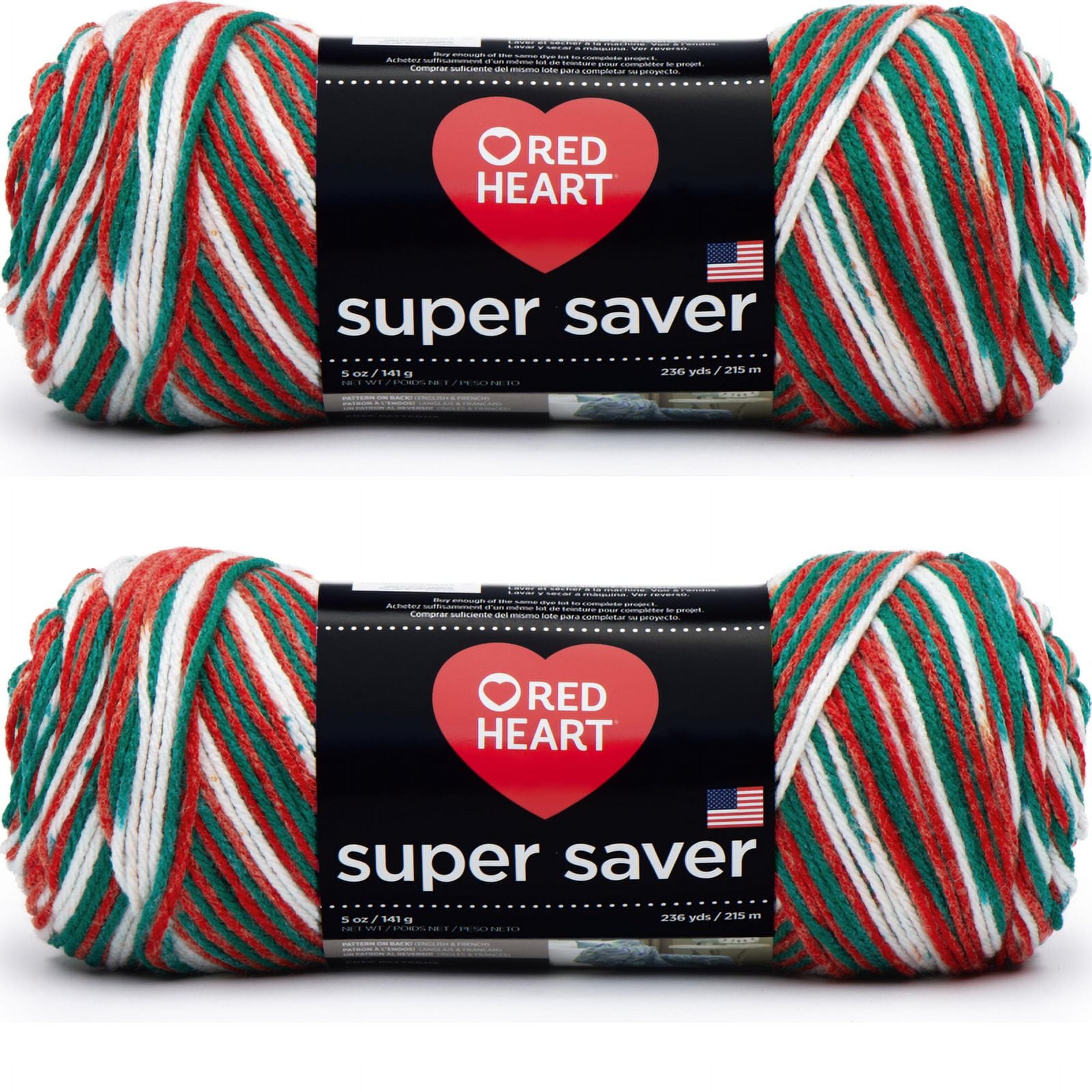 Spinrite Red Heart Super Saver Yarn - Mistletoe, 1 Pack of 2 Piece ...
