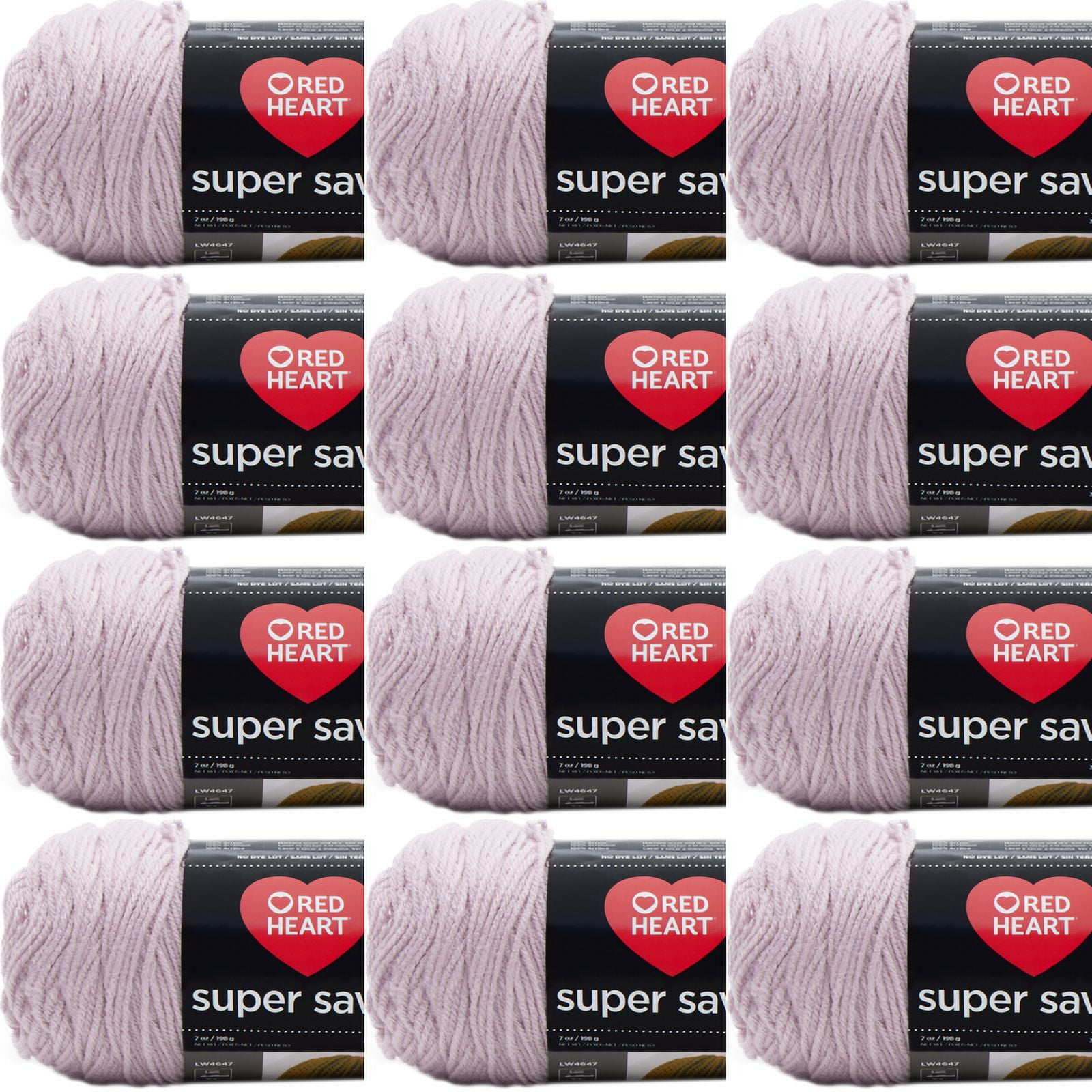 Spinrite Red Heart Super Saver Yarn - Pale Plum, 1 Pack of 12 Piece ...