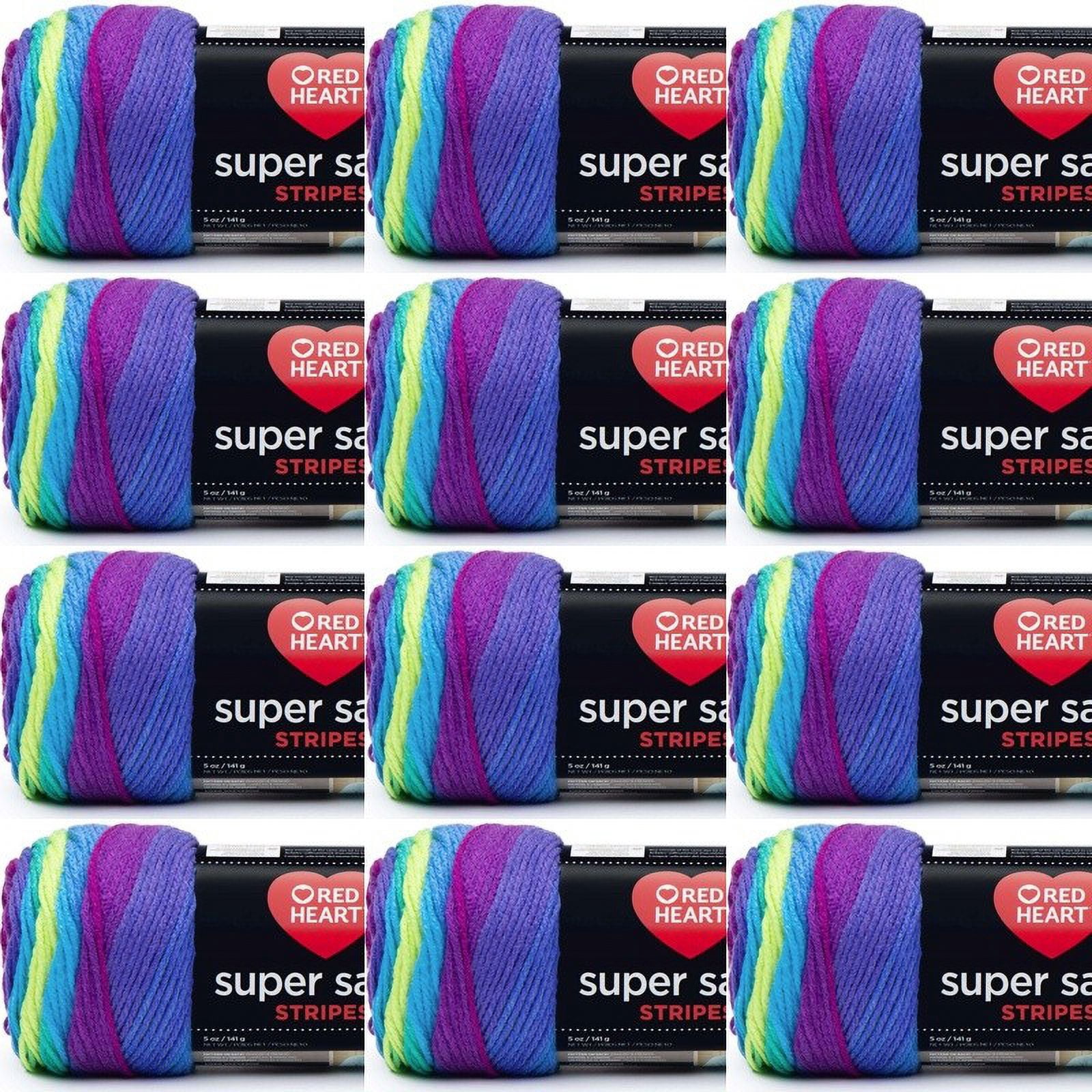 Spinrite Red Heart Super Saver Yarn - Parrot Stripe, 1 Pack of 12 Piece ...
