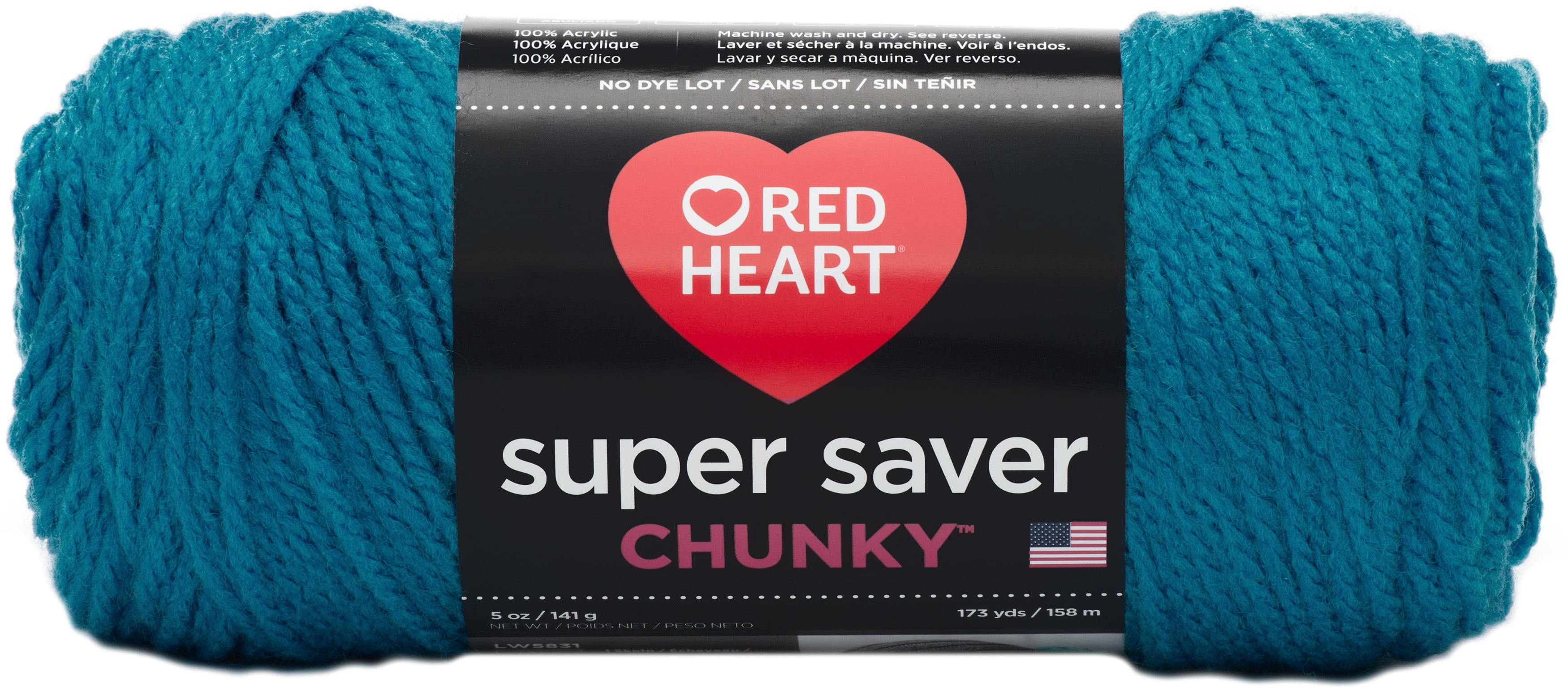 Red Heart Super Saver Pool Yarn - 3 Pack of 198g/7oz - Acrylic - 4 ...
