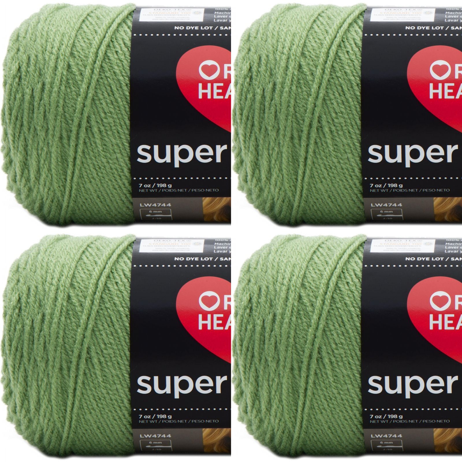 Spinrite Red Heart Super Saver Yarn - Tea Leaf, 1 Pack of 4 Piece ...