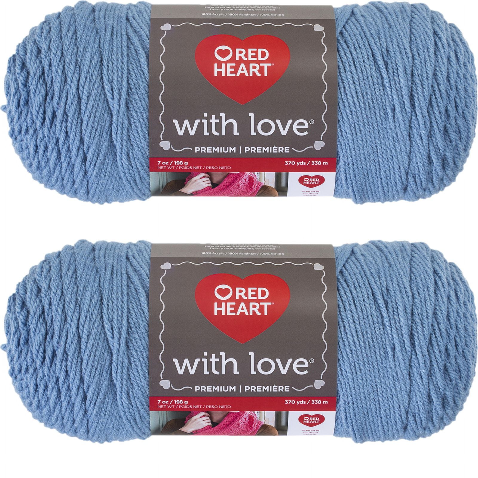 Spinrite Red Heart With Love Yarn - Bluebell, 1 Pack of 2 Piece ...