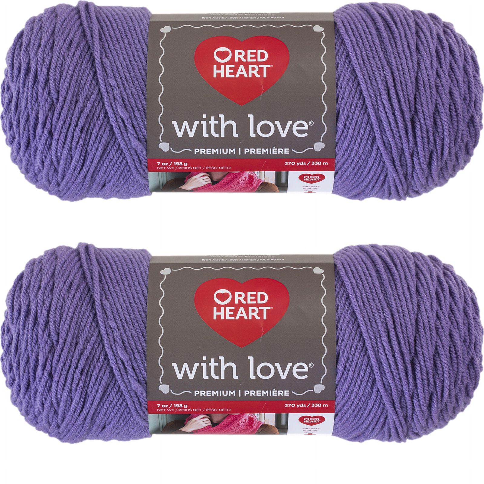 Spinrite Red Heart With Love Yarn - Lilac, 1 Pack of 2 Piece - Walmart.com