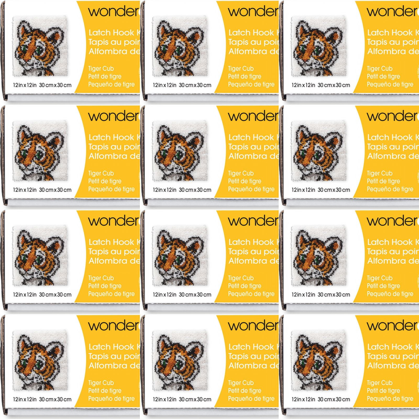 Spinrite Wonderart Latch Hook Kit 12"X12" - Tiger Cub, 1 Pack of 12 ...