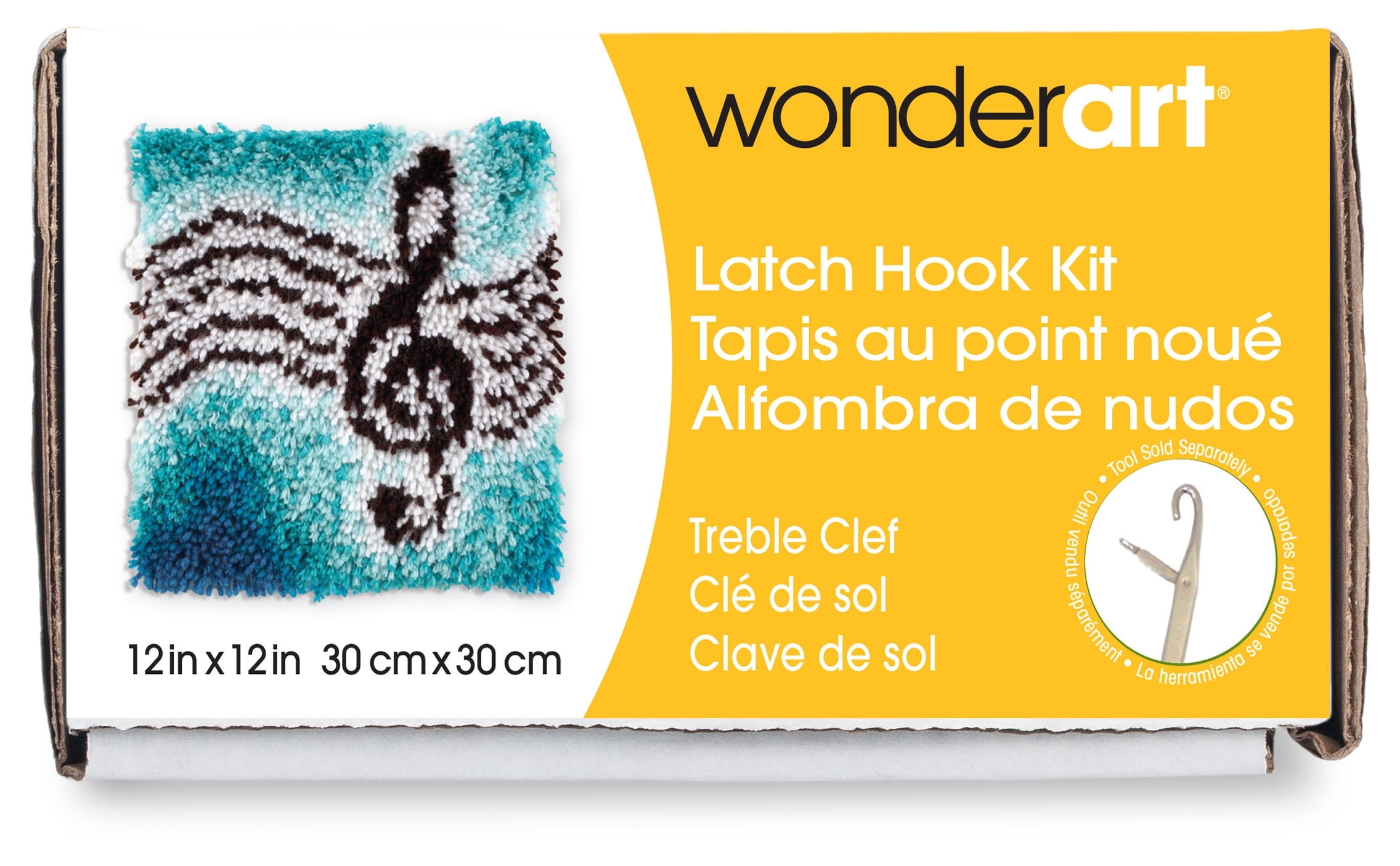 Spinrite Wonderart Latch Hook Kit 12 X12 -Treble Clef, 1 Pack of 1 ...