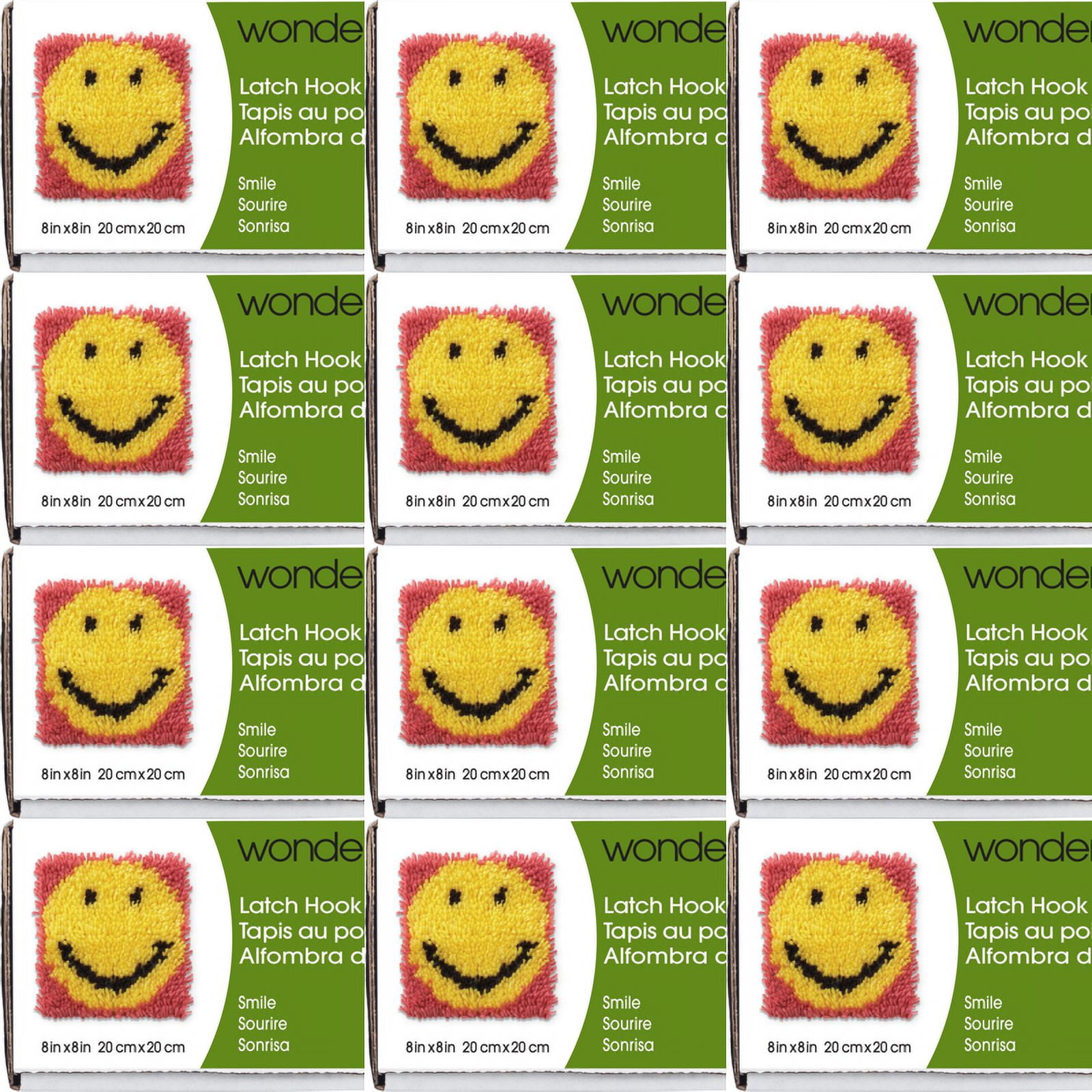 Spinrite Wonderart Latch Hook Kit 8"X8" - Smile, 1 Pack of 12 Piece ...