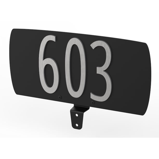 Spira Mailbox 6.9 in. Address Plate for Postbox, Black - Walmart ...