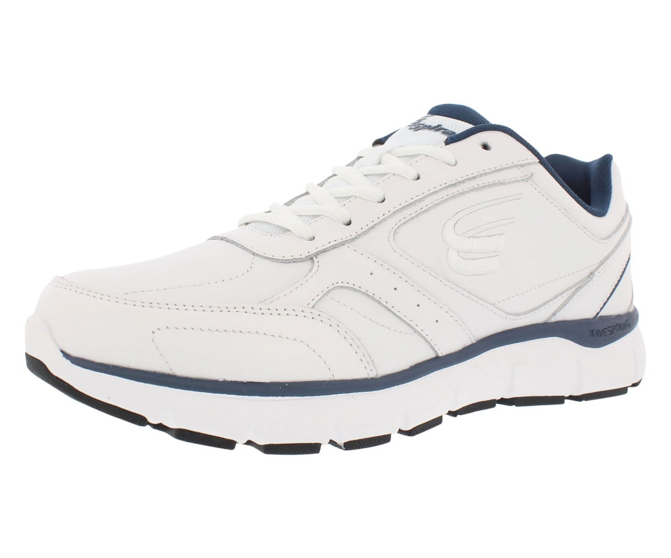 Spira WaveWalker Men's Slip Resistant Walking Shoe - White / Navy ...