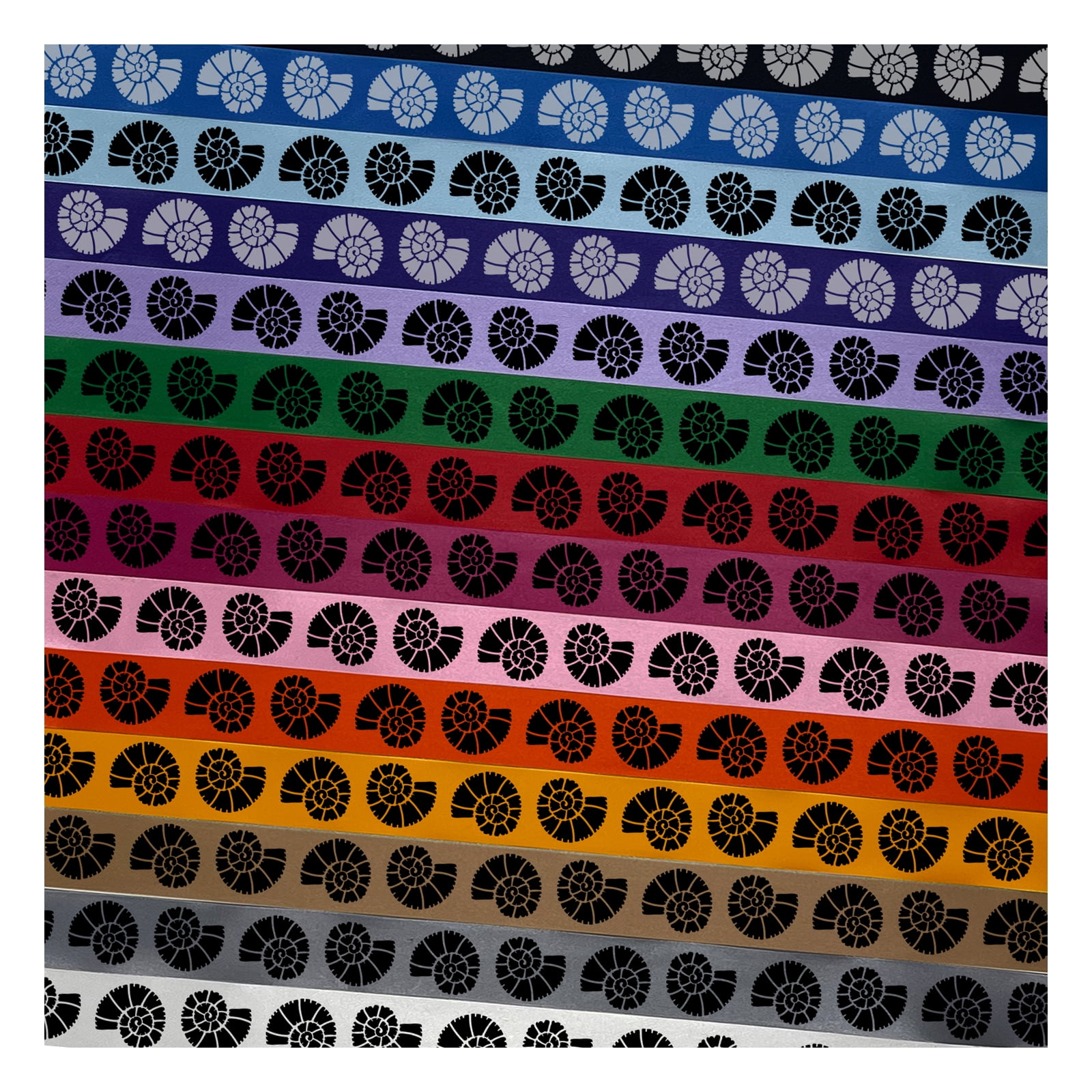 Spiral Ammonite Fossil Marine Mollusk Satin Ribbon for Gift Wrapping ...