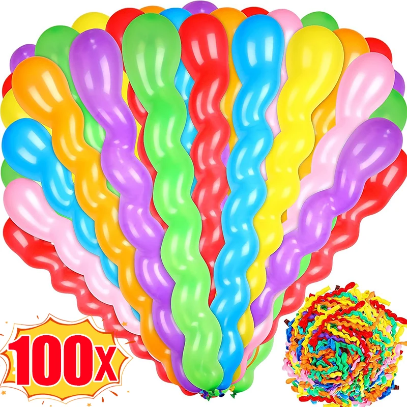 Spiral Balloon Mix Color Latex Long Balloons Holiday Activities Parties ...