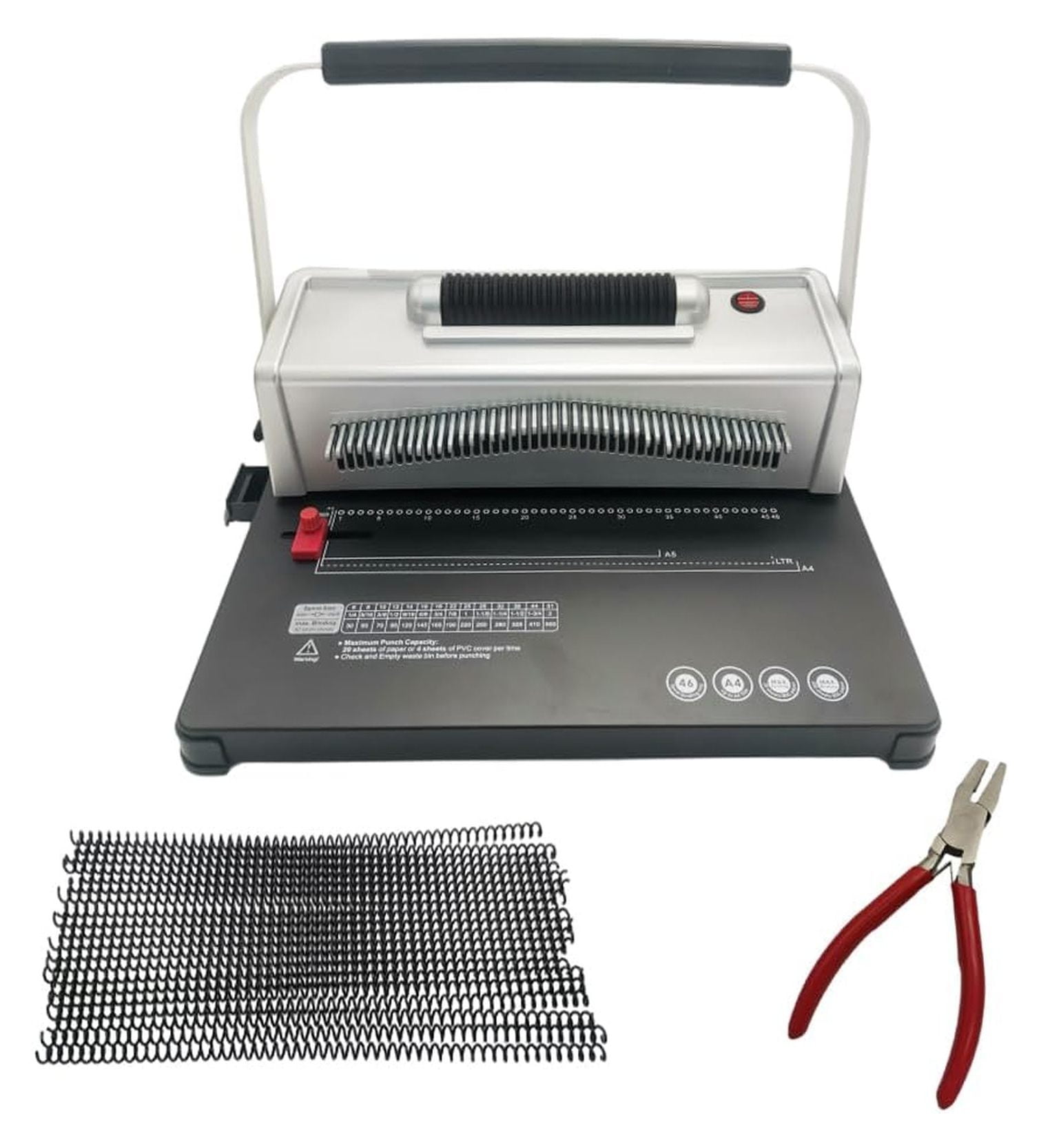 Spiral Binding Machine,Electric Coil inserter,46 Holes Spiral Coil ...