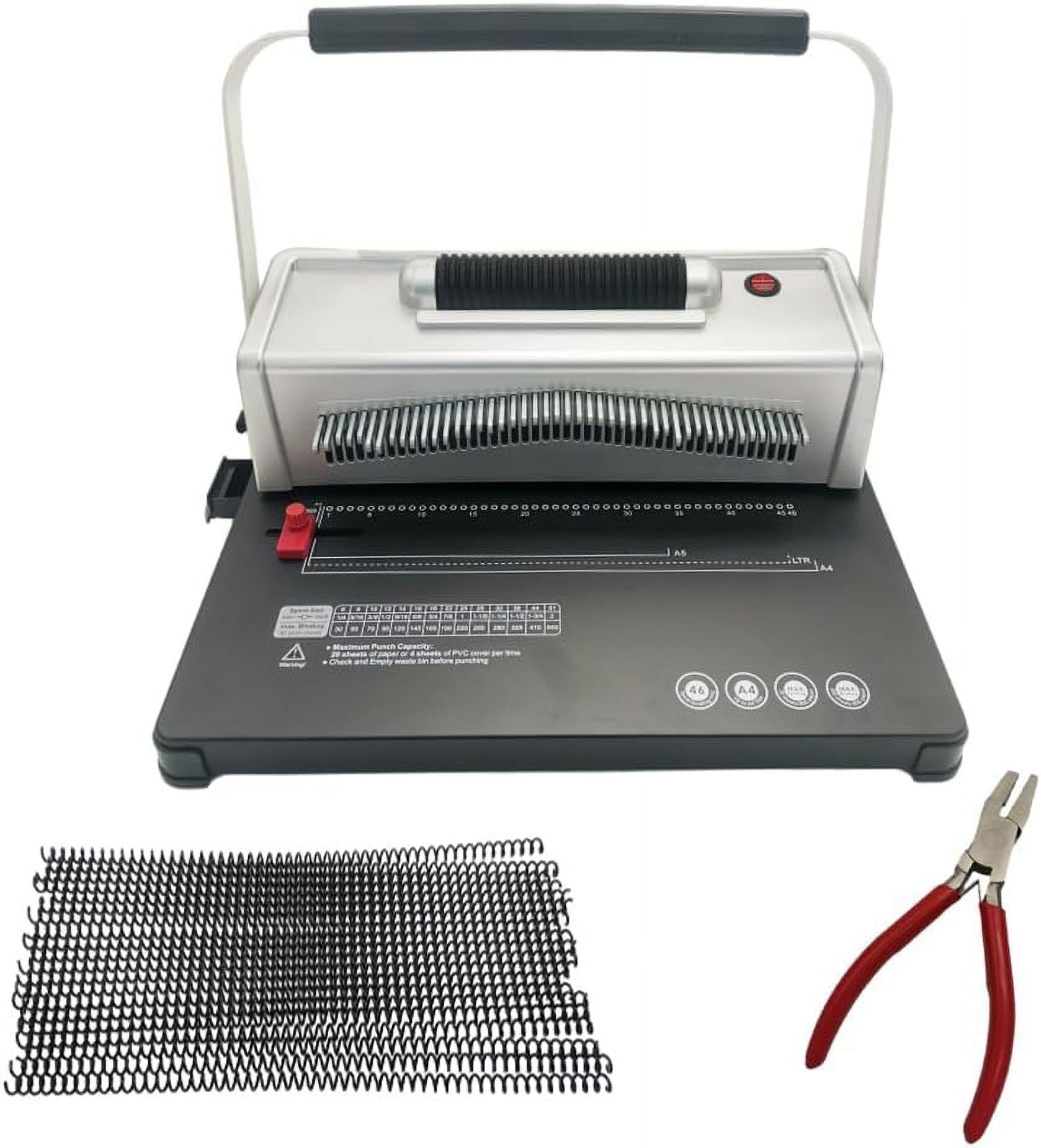 Spiral Binding Machine,Electric Coil inserter,46 Holes Spiral Coil Binder,Manual Round Hole ...