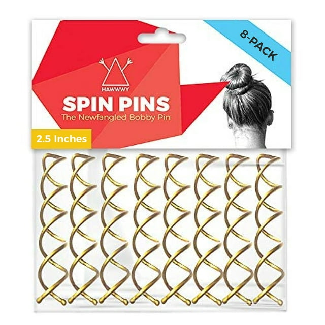 Spiral Bobby Pins Premium 8 Pack, Gold - Walmart.com